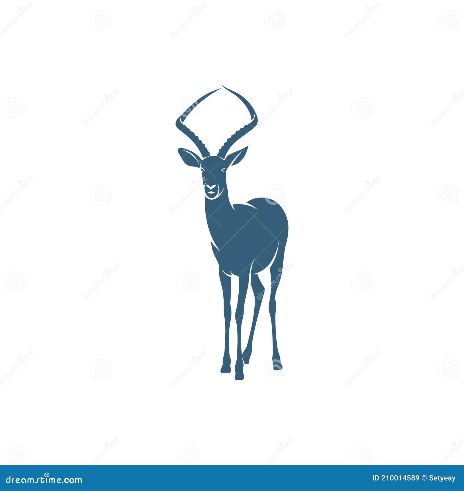 Antelope Design Vector Illustration, Creative Antelope Logo Design ...