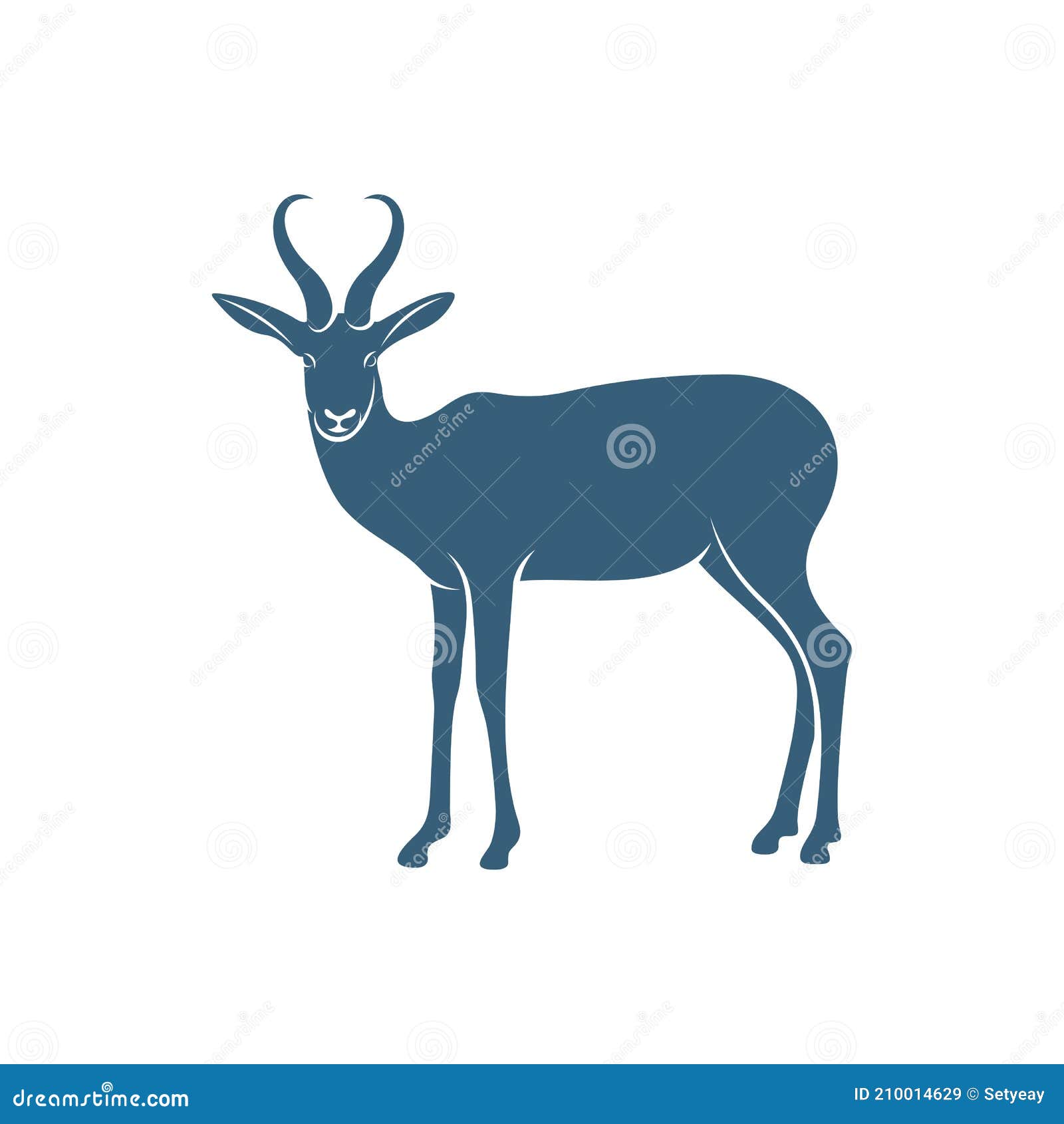 Antelope Design Vector Illustration, Creative Antelope Logo Design ...