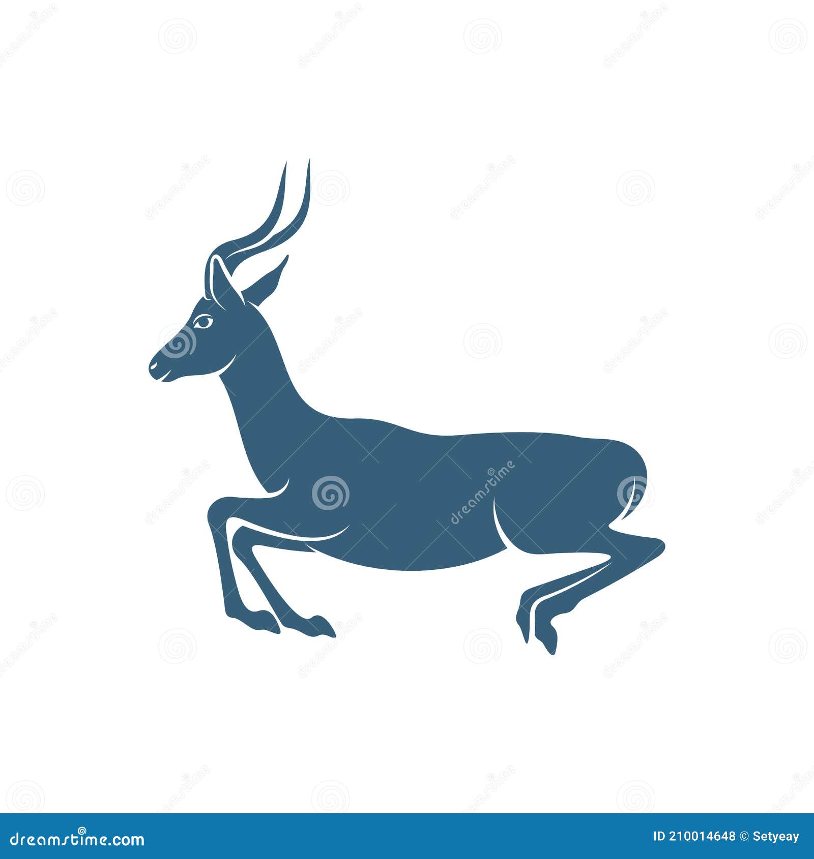 Antelope Design Vector Illustration, Creative Antelope Logo Design ...