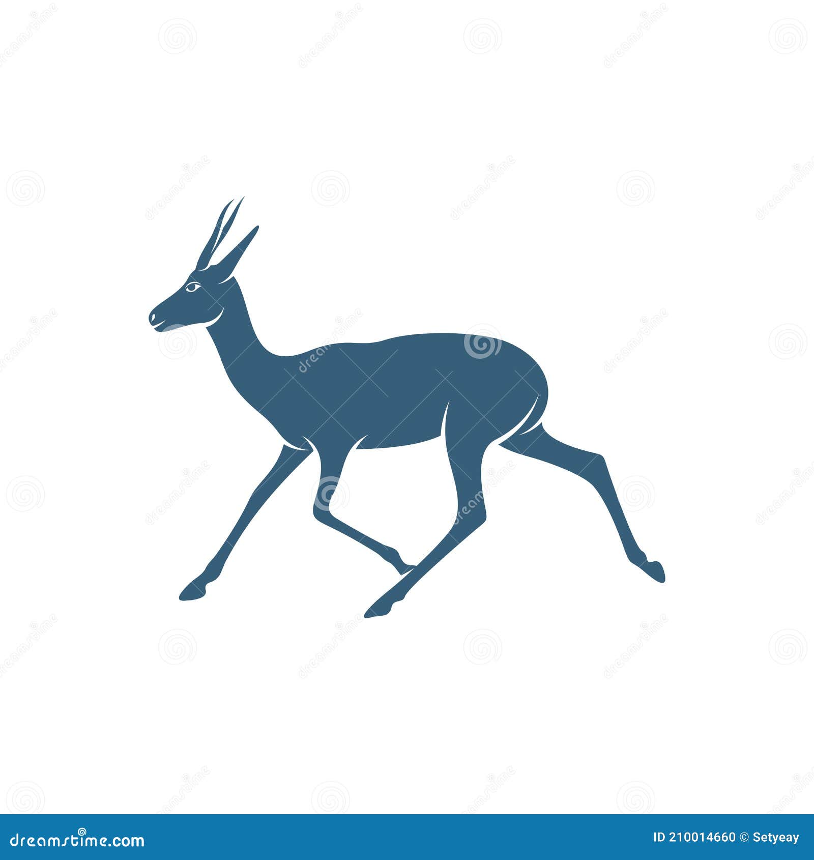 Antelope Design Vector Illustration, Creative Antelope Logo Design ...