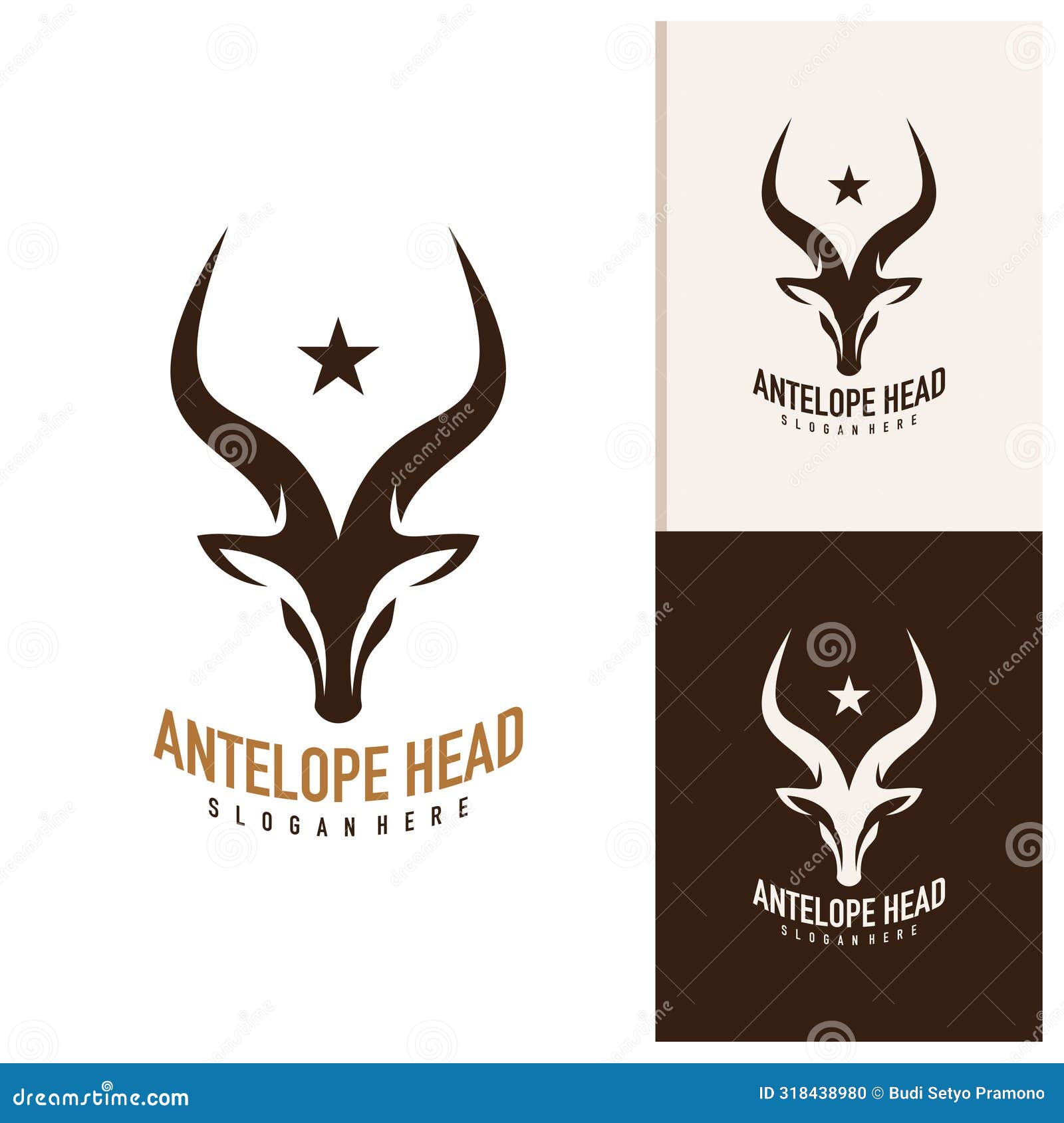 Antelope Head Logo Design Vector. Antelope Illustration Logo Concept ...