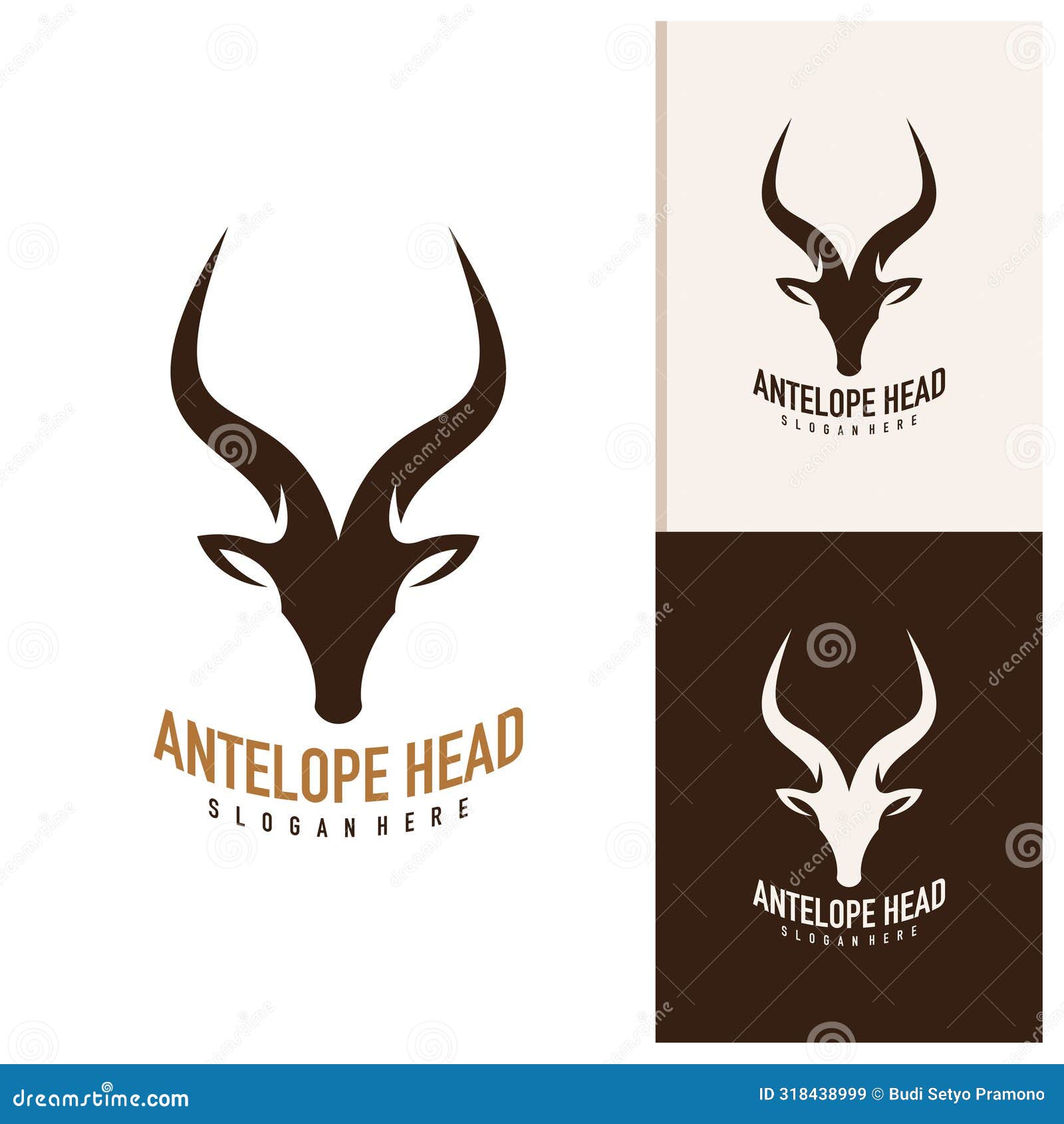Antelope Head Logo Design Vector. Antelope Illustration Logo Concept ...