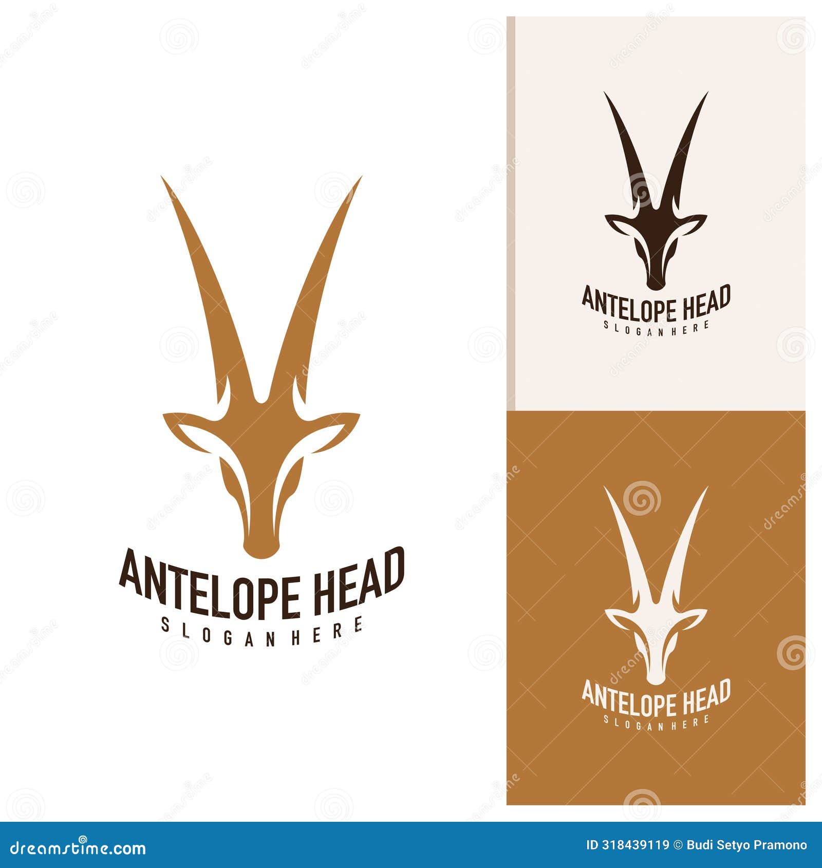 Antelope Head Logo Design Vector. Antelope Illustration Logo Concept ...