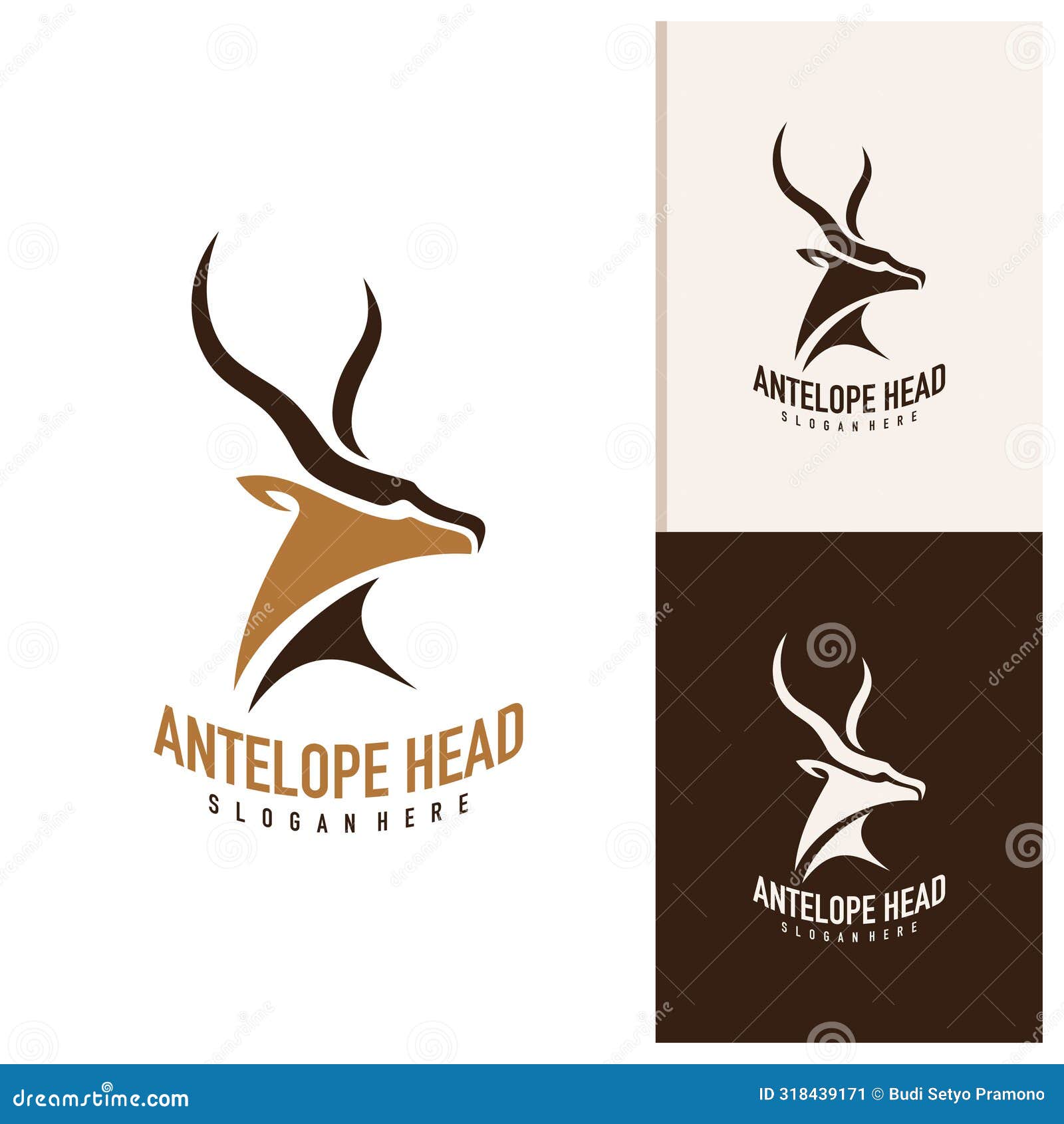Antelope Head Logo Design Vector. Antelope Illustration Logo Concept ...