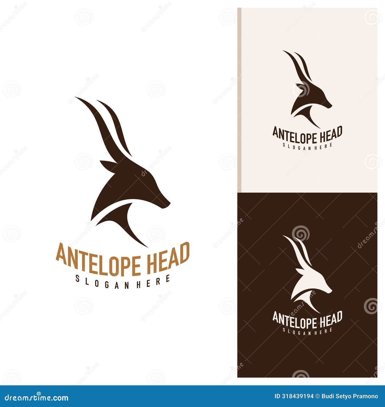 Antelope Head Logo Design Vector. Antelope Illustration Logo Concept ...