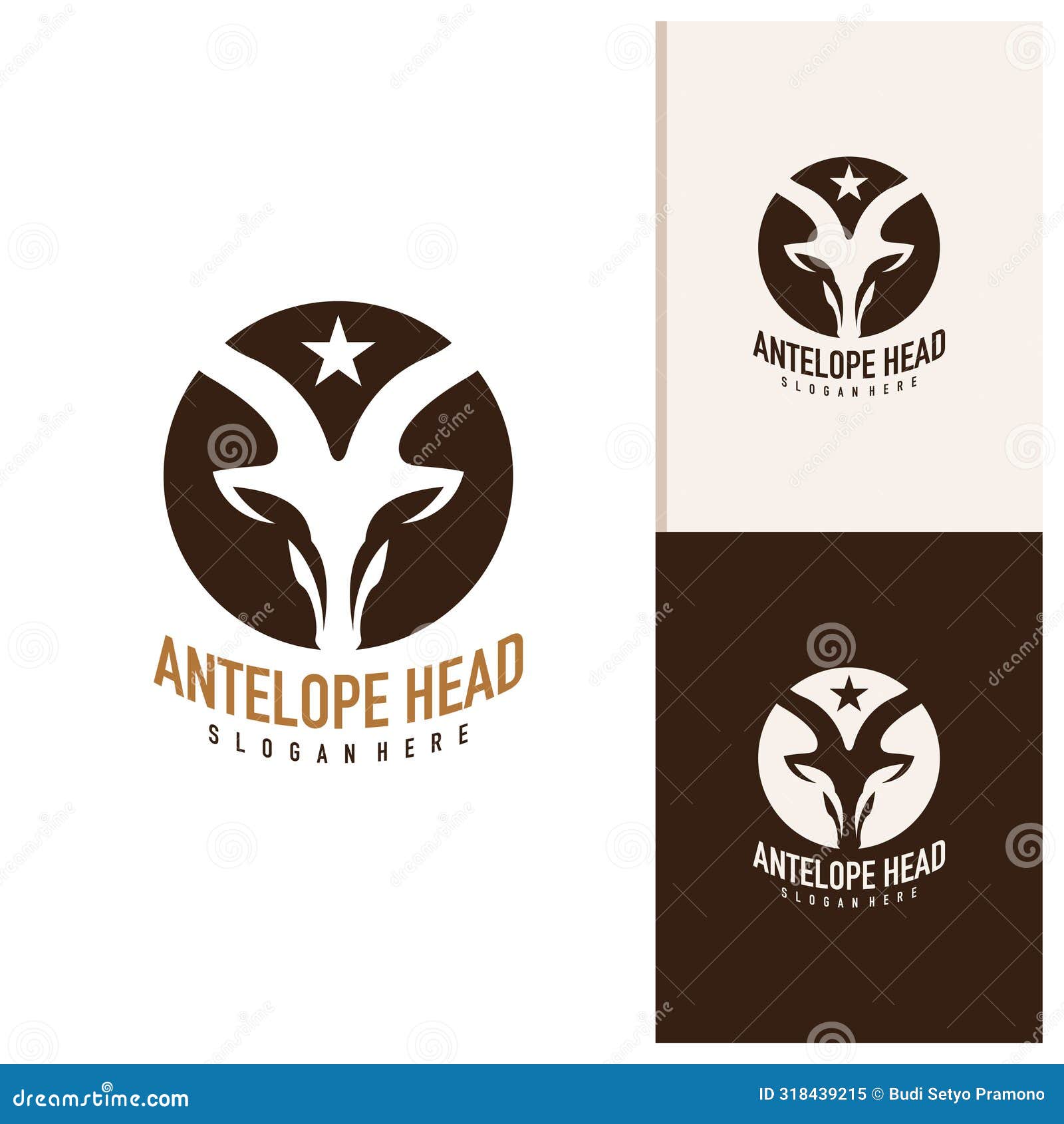 Antelope Head Logo Design Vector. Antelope Illustration Logo Concept ...