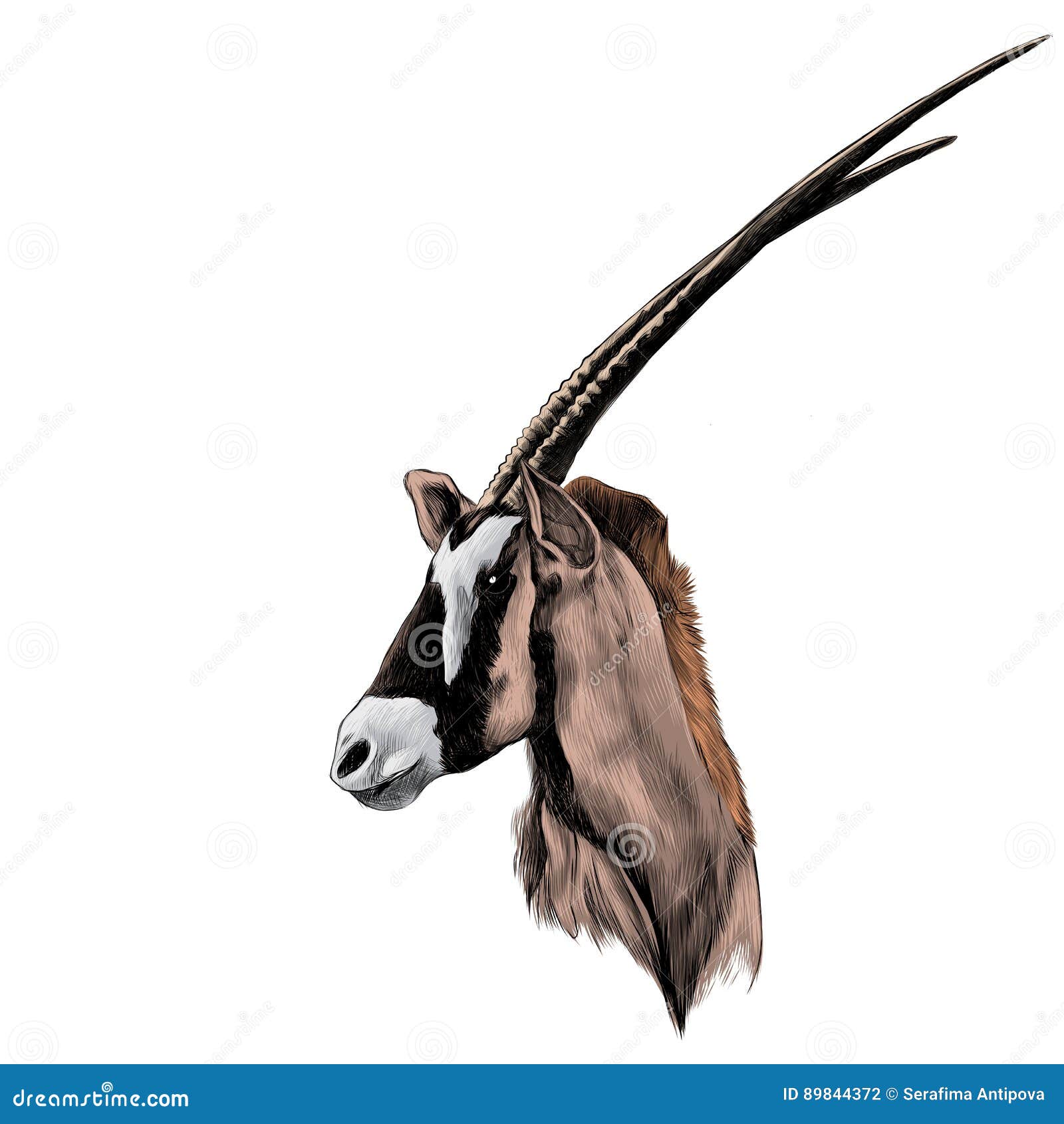 Antelope Head In Pixel Art Style. Cartoon Vector | CartoonDealer.com ...