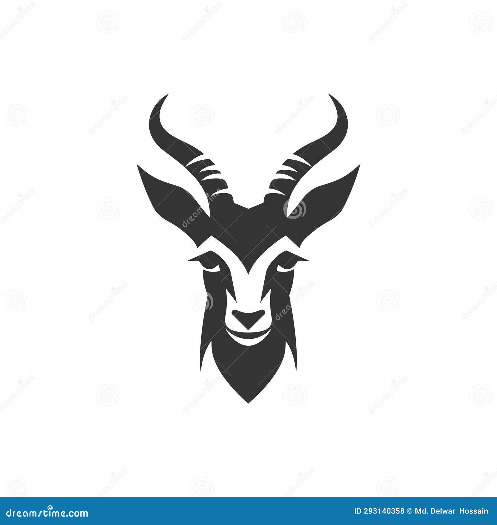 Antelope icon stock vector. Illustration of simple, herbivore - 293140358