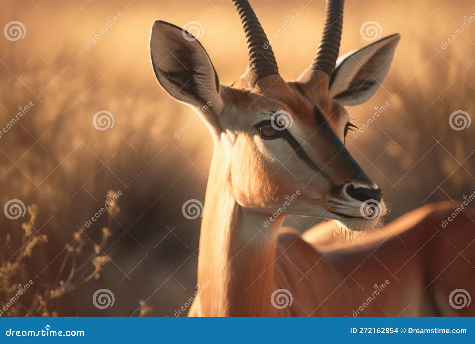 Portrait of an antelope. stock illustration. Illustration of beauty ...