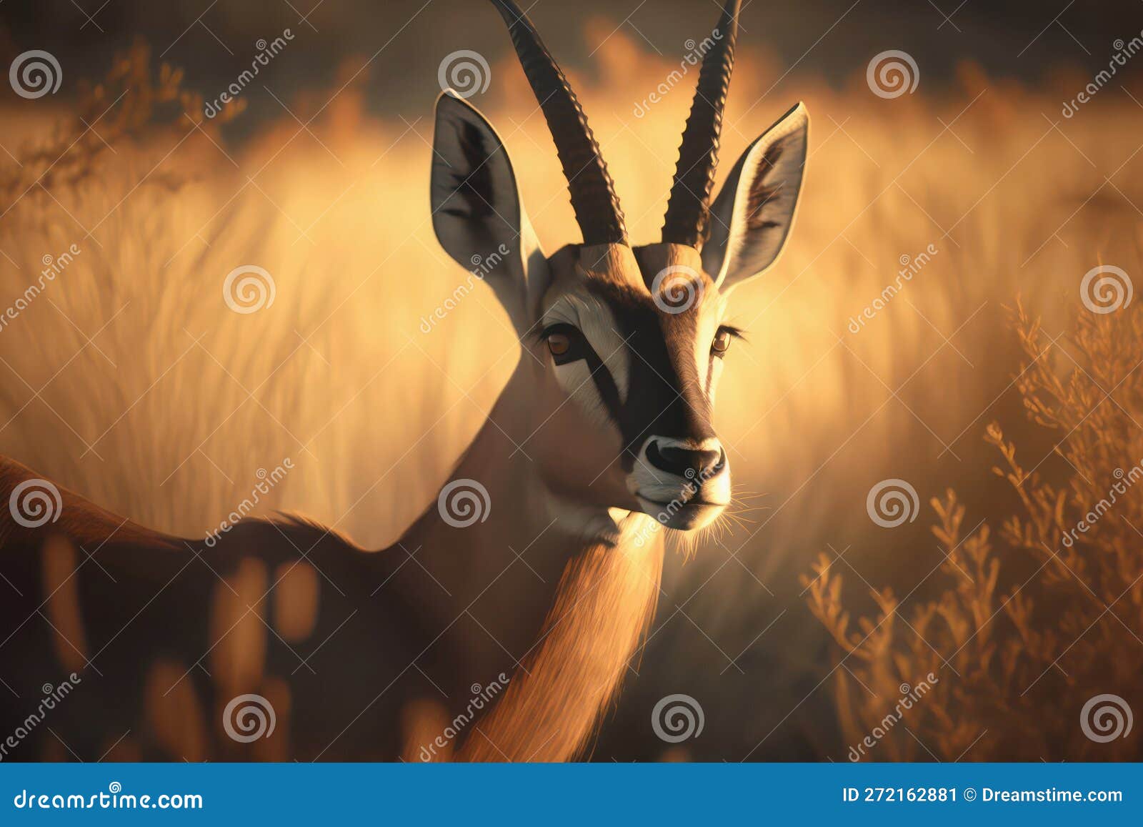 Portrait of an antelope. stock image. Image of gazelle - 272162881