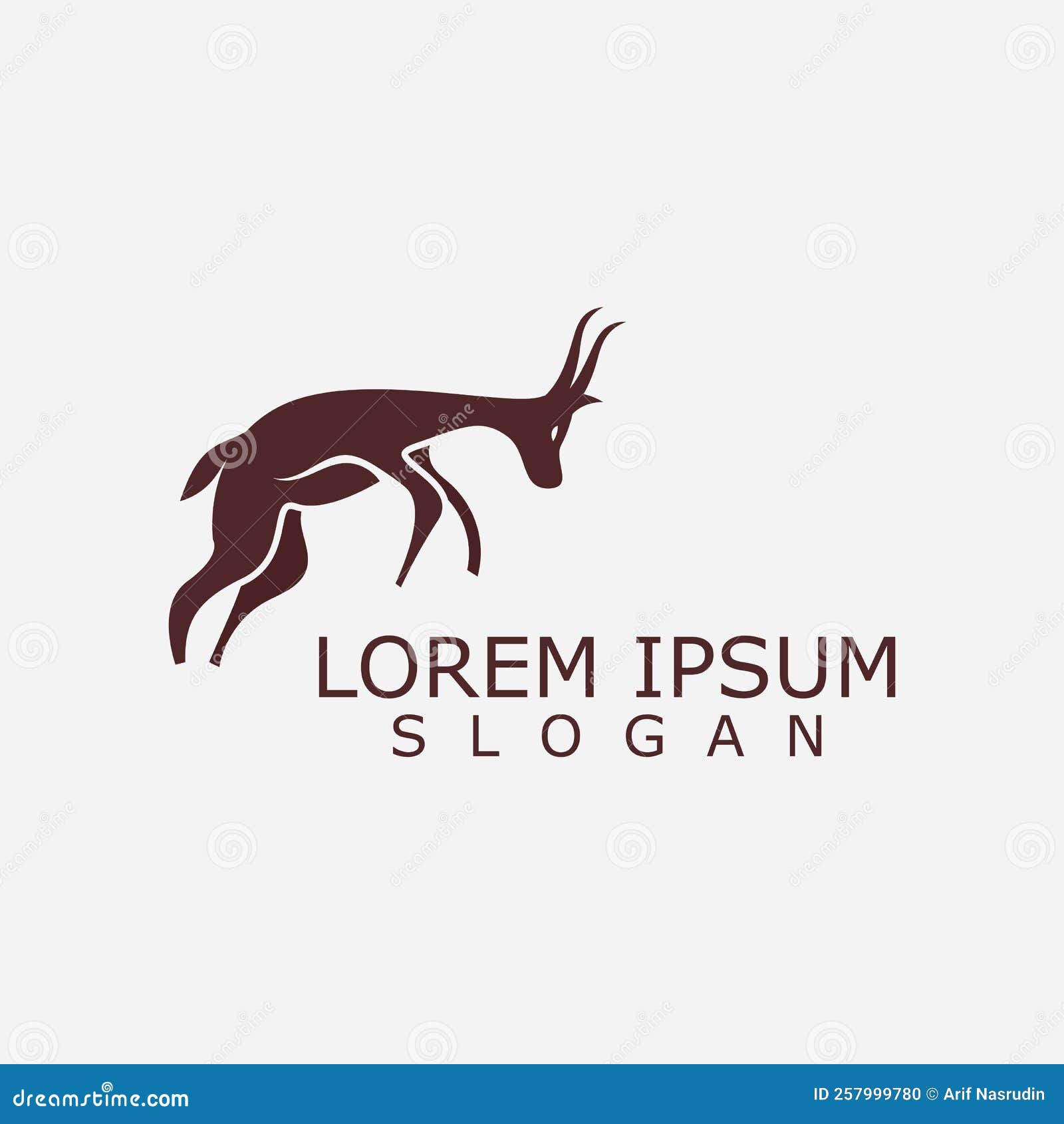 Antelope Logo Icon Design Animal Simple Illustration Template Idea ...