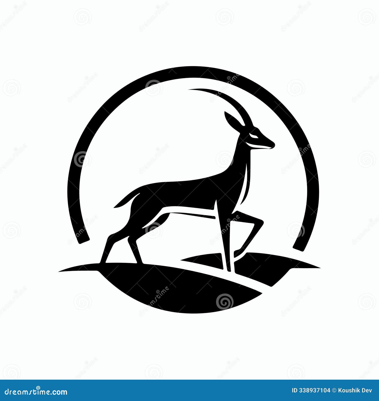 Antelope Logo Silhouette Vector Art Stock Vector - Illustration of ...