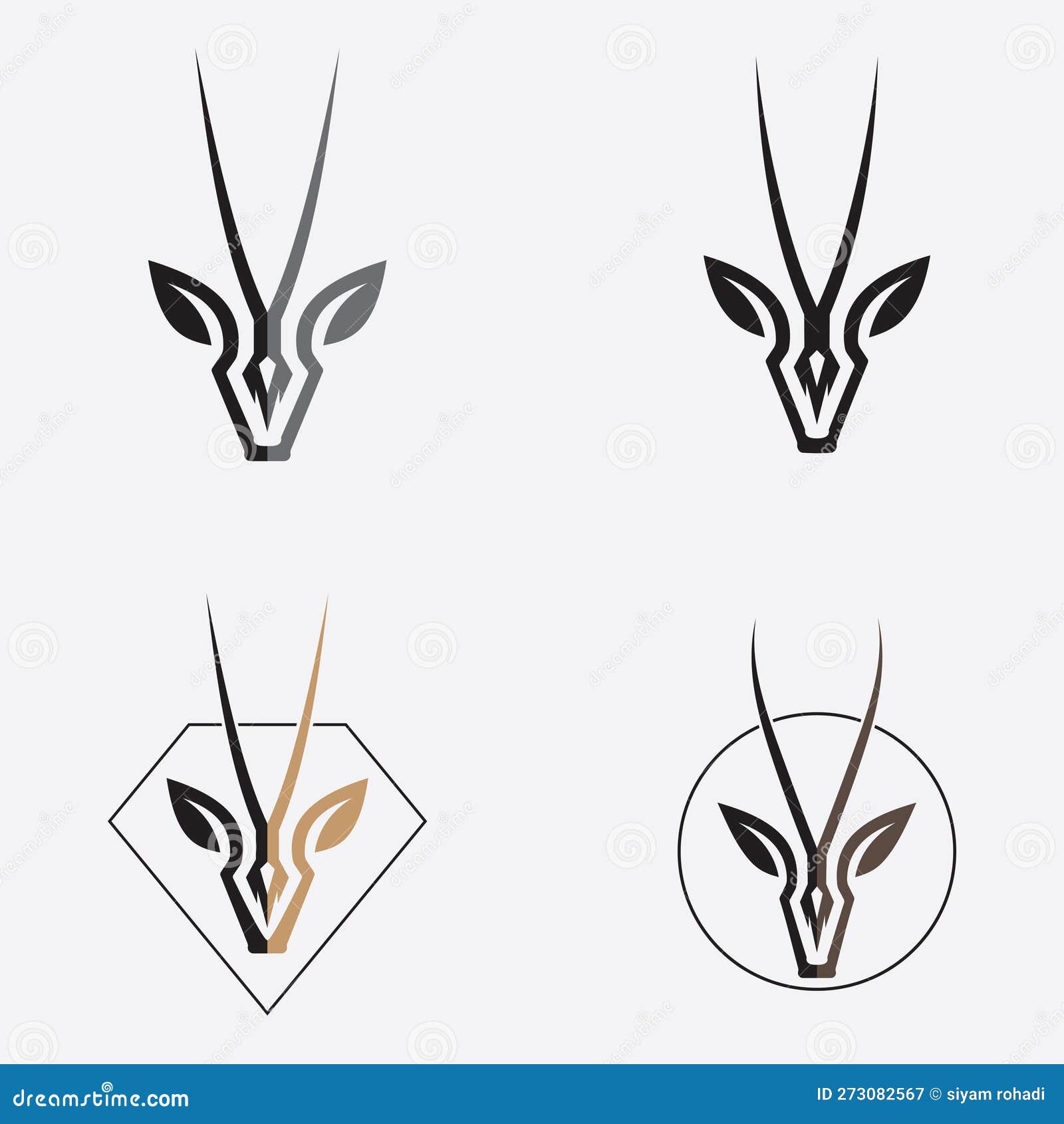 Antelope Logo Vector Illustrations Design Icon Logo Stock Vector ...