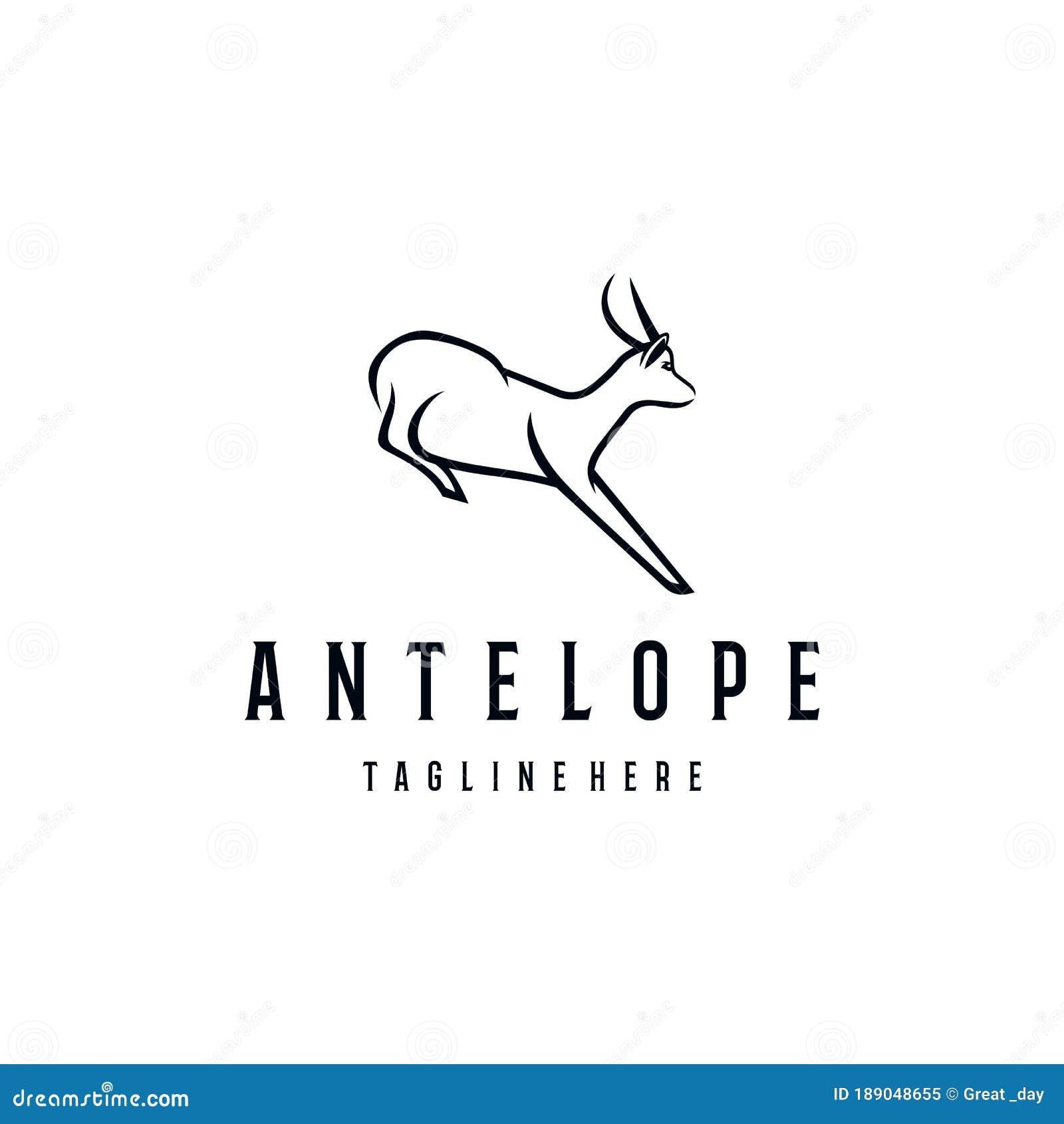 Antelope Run Logo Vector Design Stock Vector - Illustration of creative ...