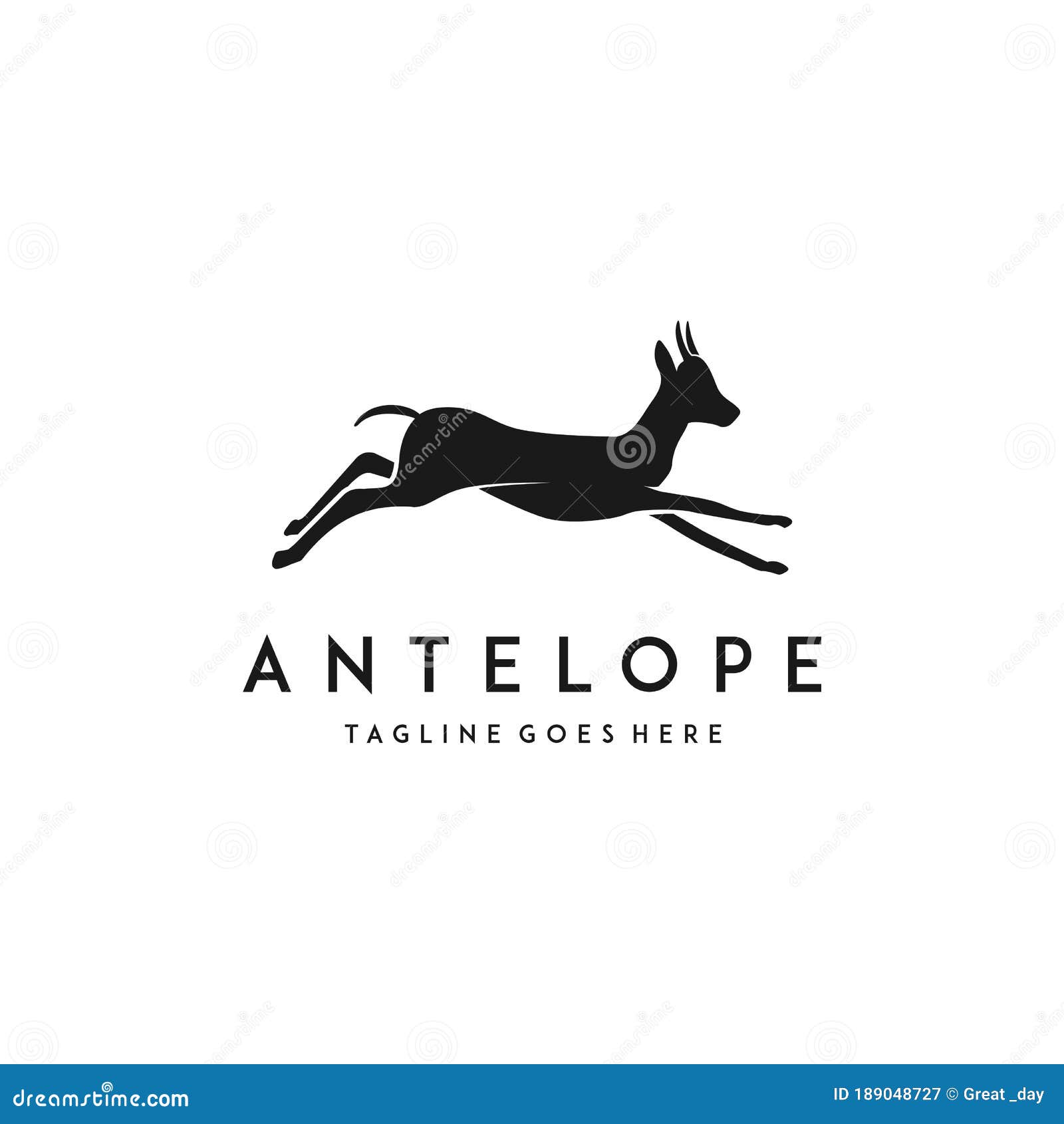 Antelope Run Logo Vector Design Stock Vector - Illustration of business ...