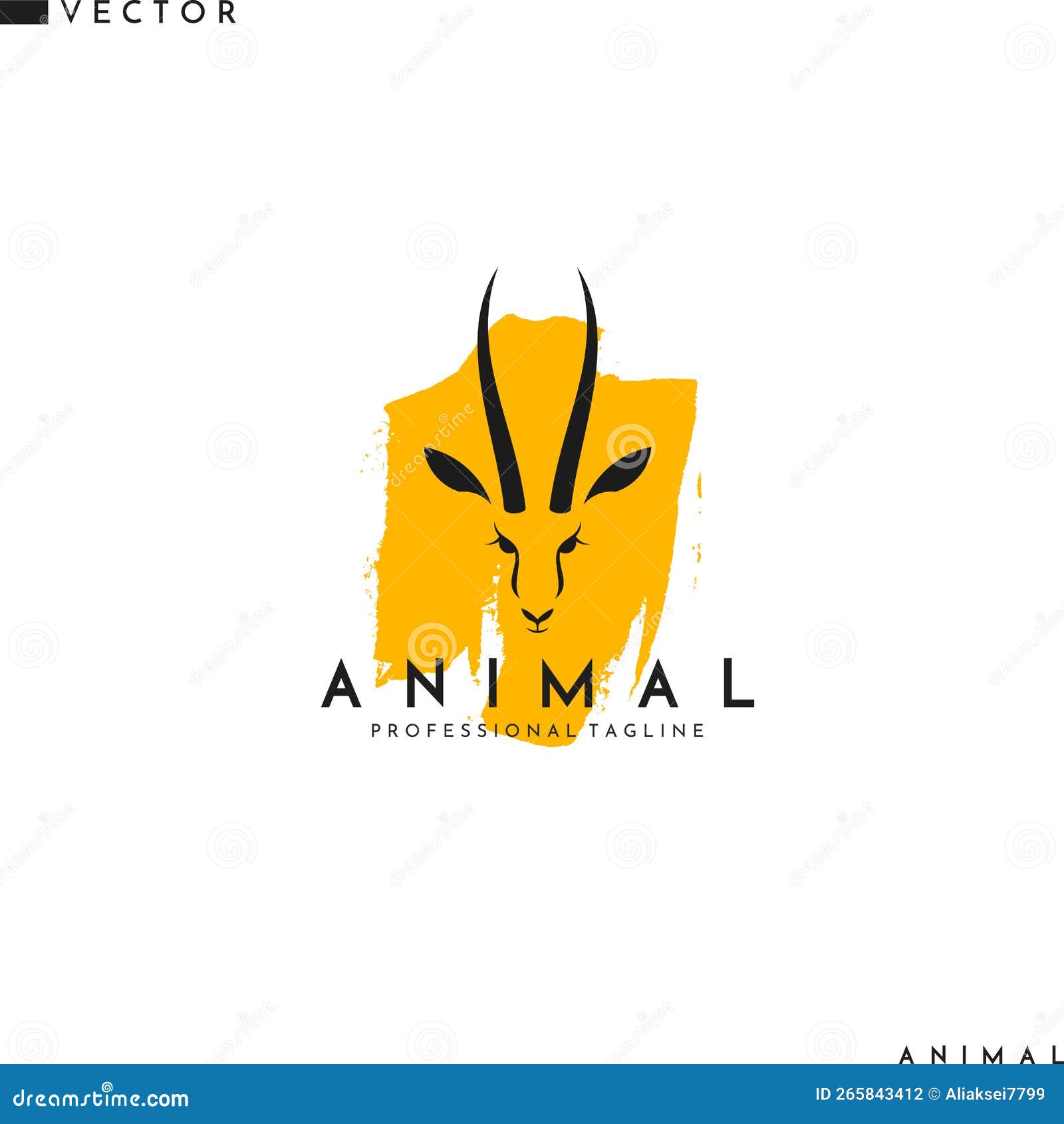 Antelope Springbok Logo. Beautiful Animal With Horns Vector ...