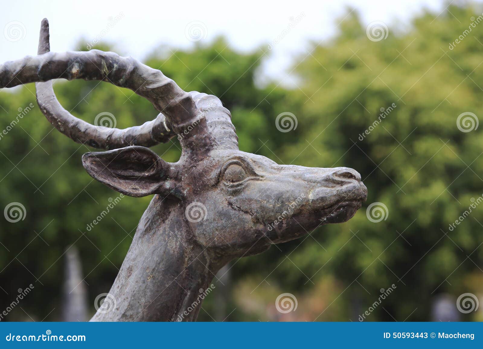 Antelope statue stock image. Image of park, animal, item - 50593443