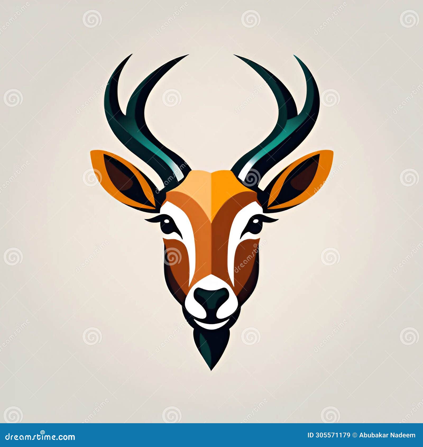 Antelope Vector Logo Abstract Stock Illustration - Illustration of ...