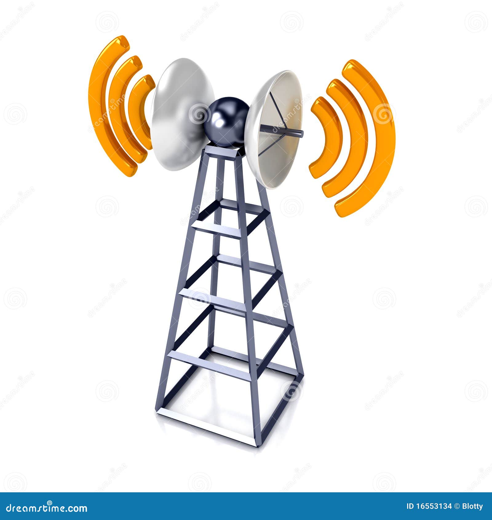 Antena móvil sobre blanco stock de ilustración. Ilustración de ...