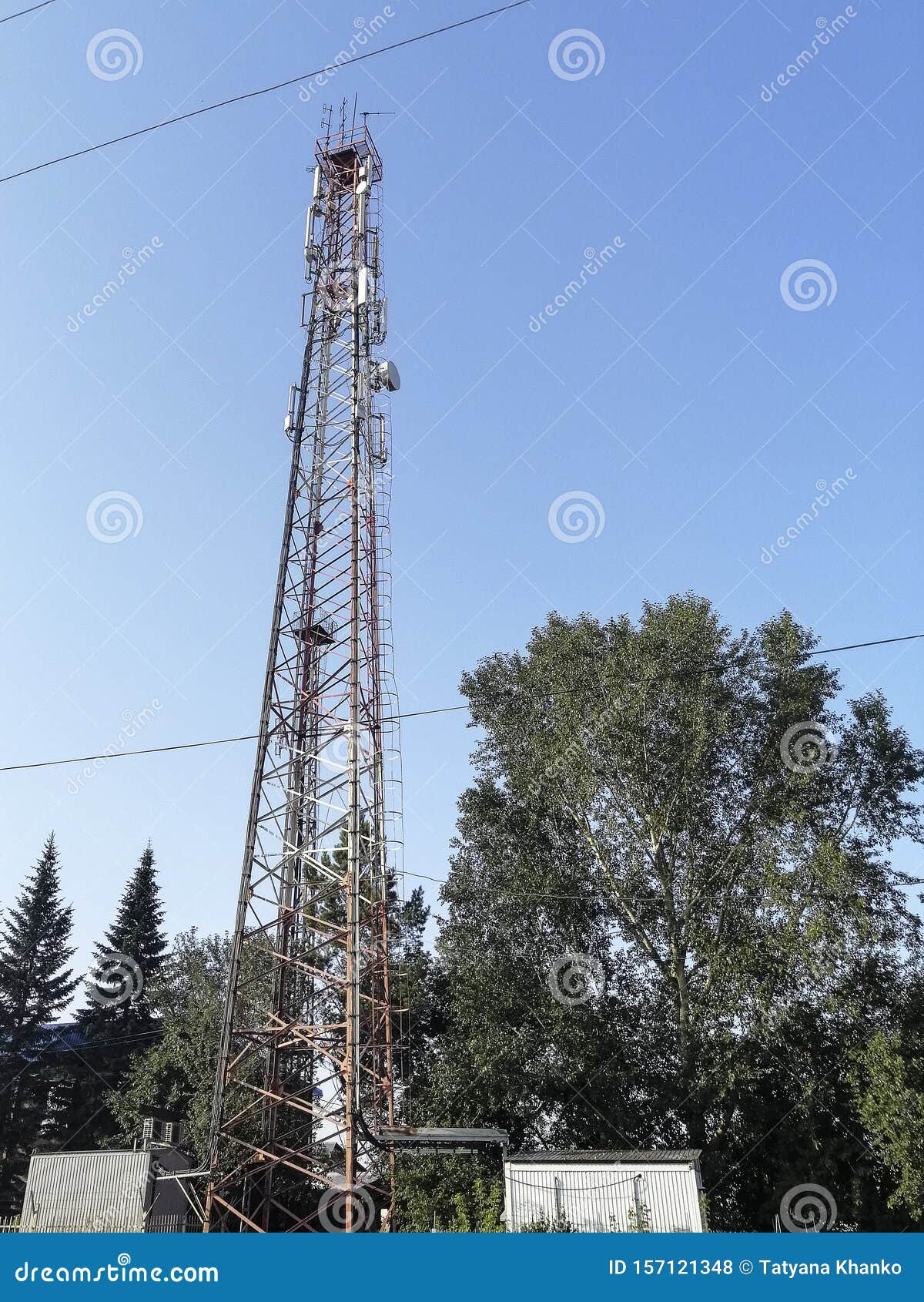 Antenna for Cellular Communications. Wireless Network. Mobile Signal ...