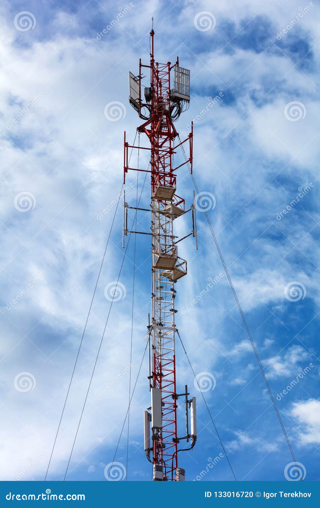 Cellular Tower In The Night Sky. Royalty-Free Stock Photo ...