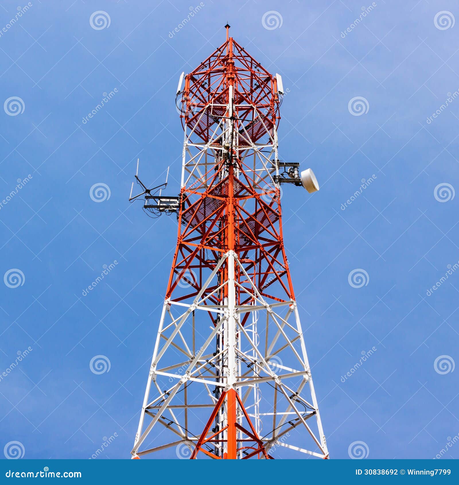 Antenna of Communication Building Stock Photo - Image of equipment ...