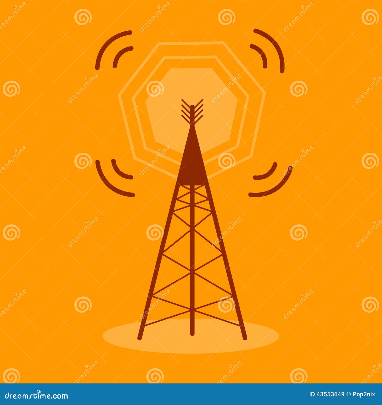 Antenna, Communication, Television, Internet. Banner, Illustration With ...