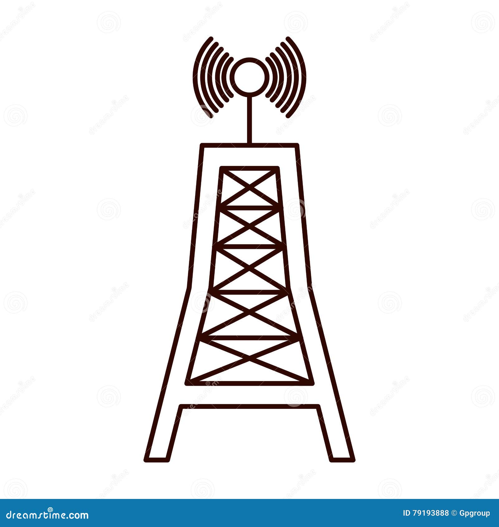 Antenna Communication Tower Stock Vector - Illustration of occupation ...