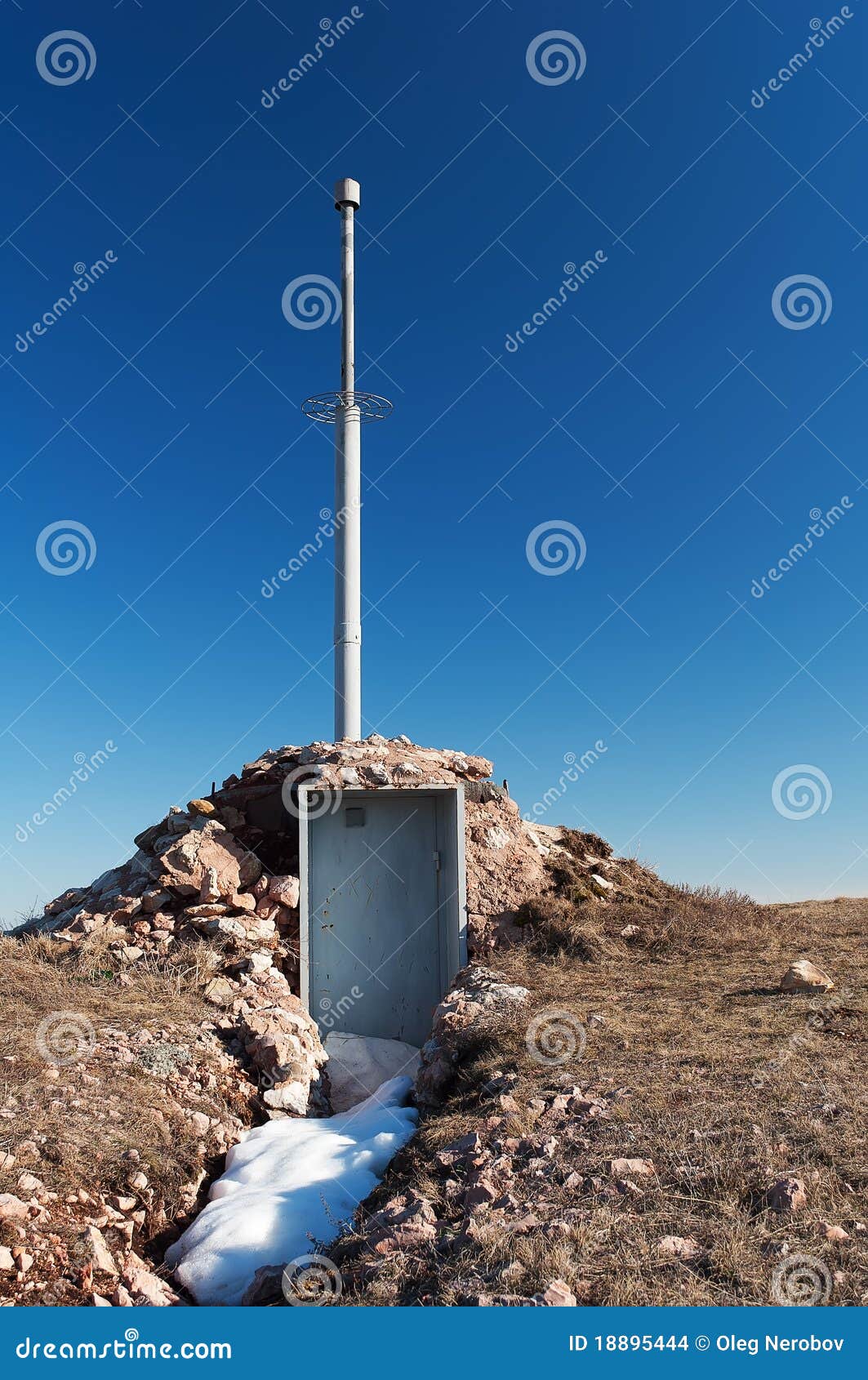 Antenna and a Container with Equipment Stock Photo - Image of system ...