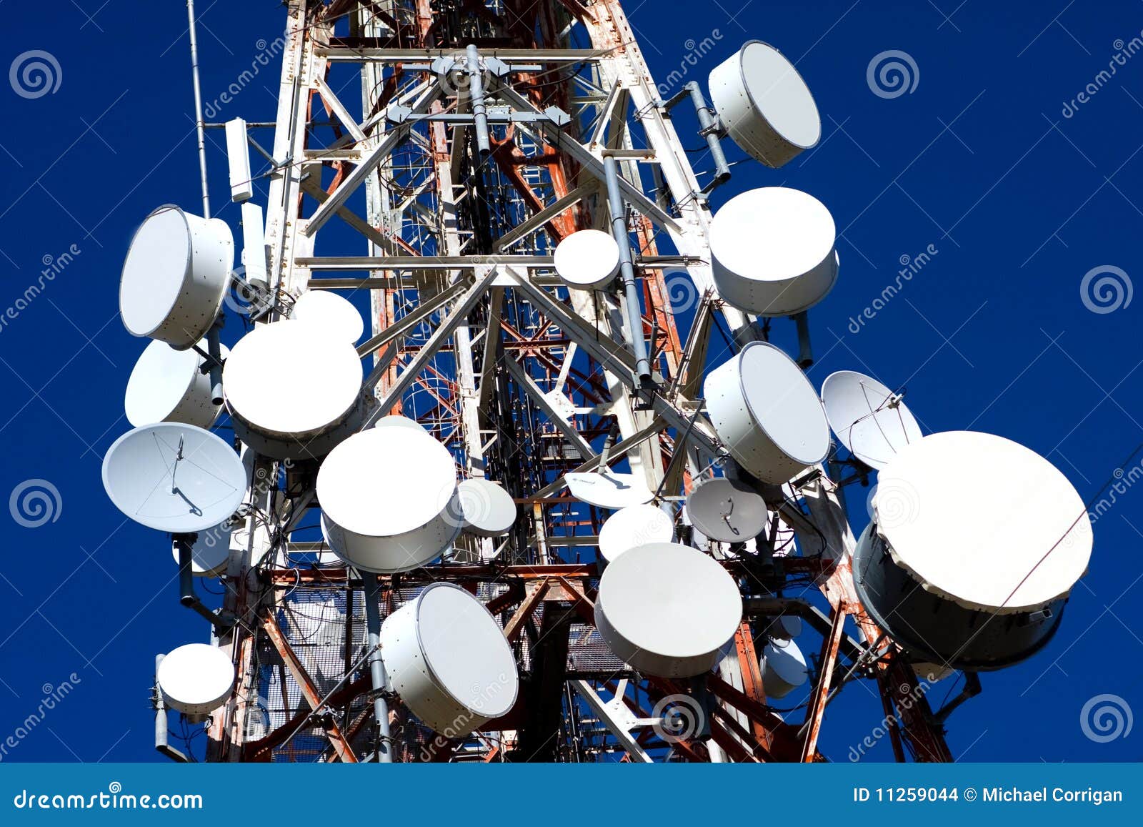 Antenna Drums on Mobile Phone Mast Stock Photo - Image of communication ...