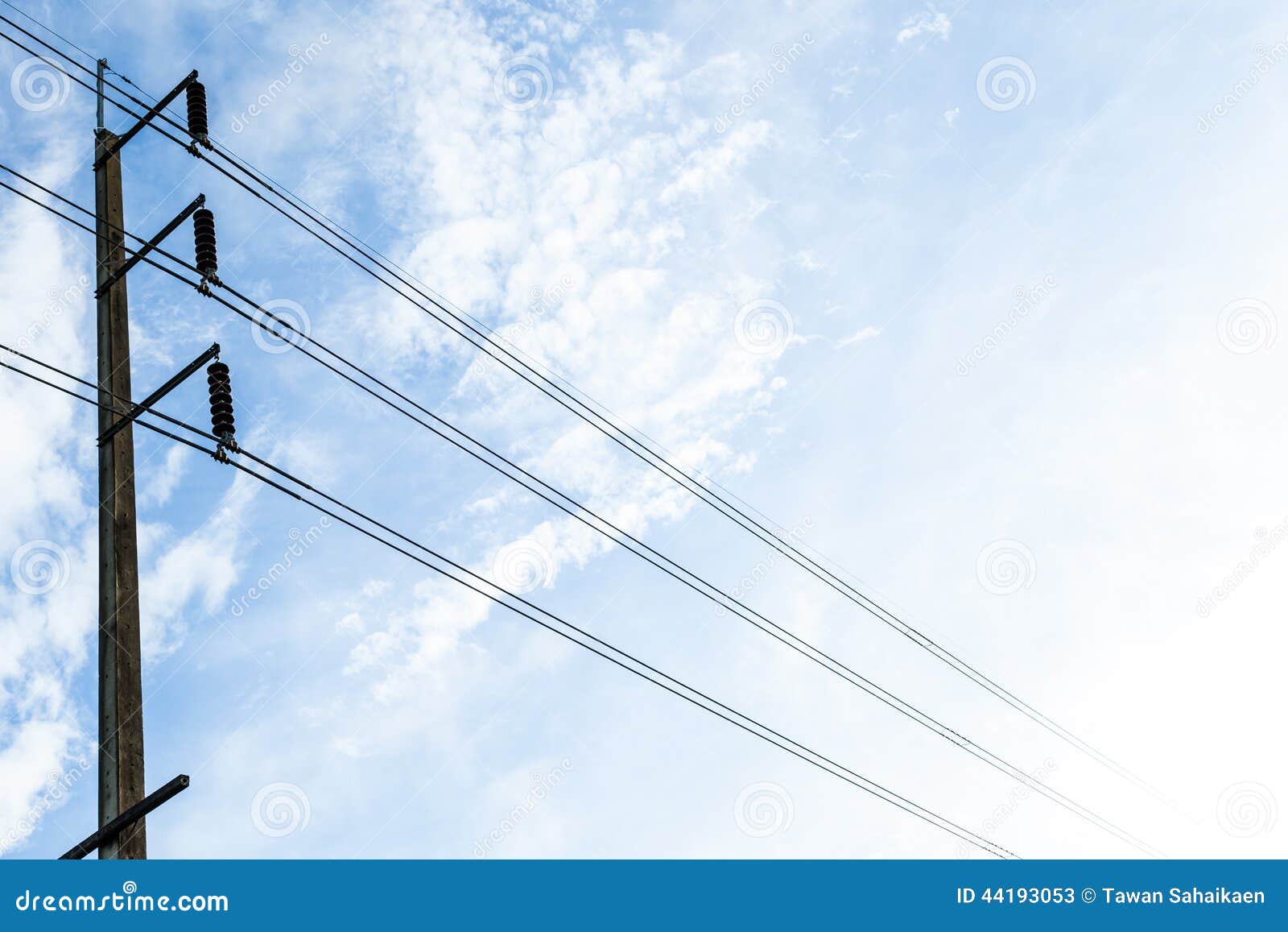 Antenna Electric Sky Blue Clear Stock Image - Image of broadcasting ...