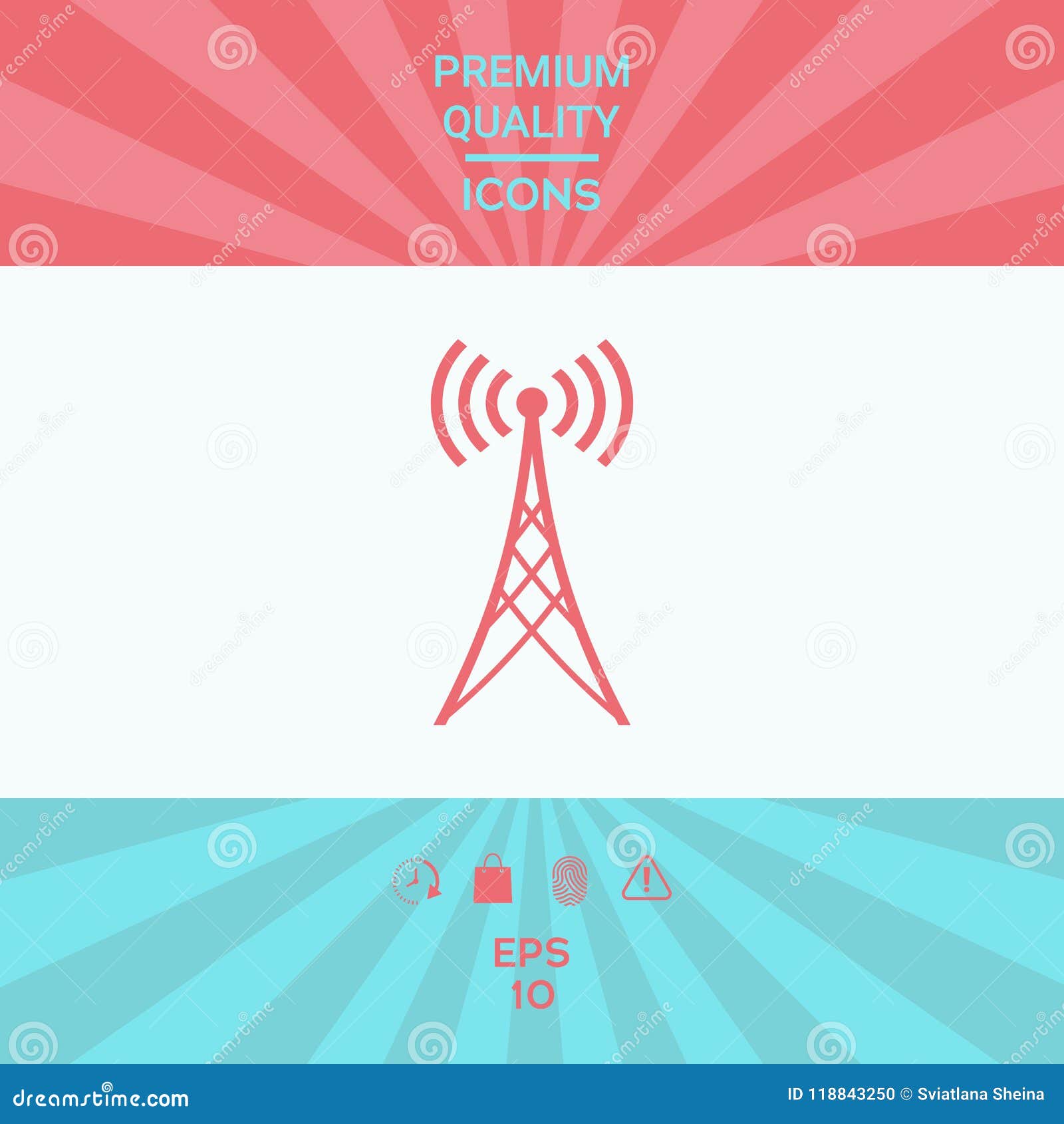 Antenna icon symbol stock vector. Illustration of broadcast - 118843250