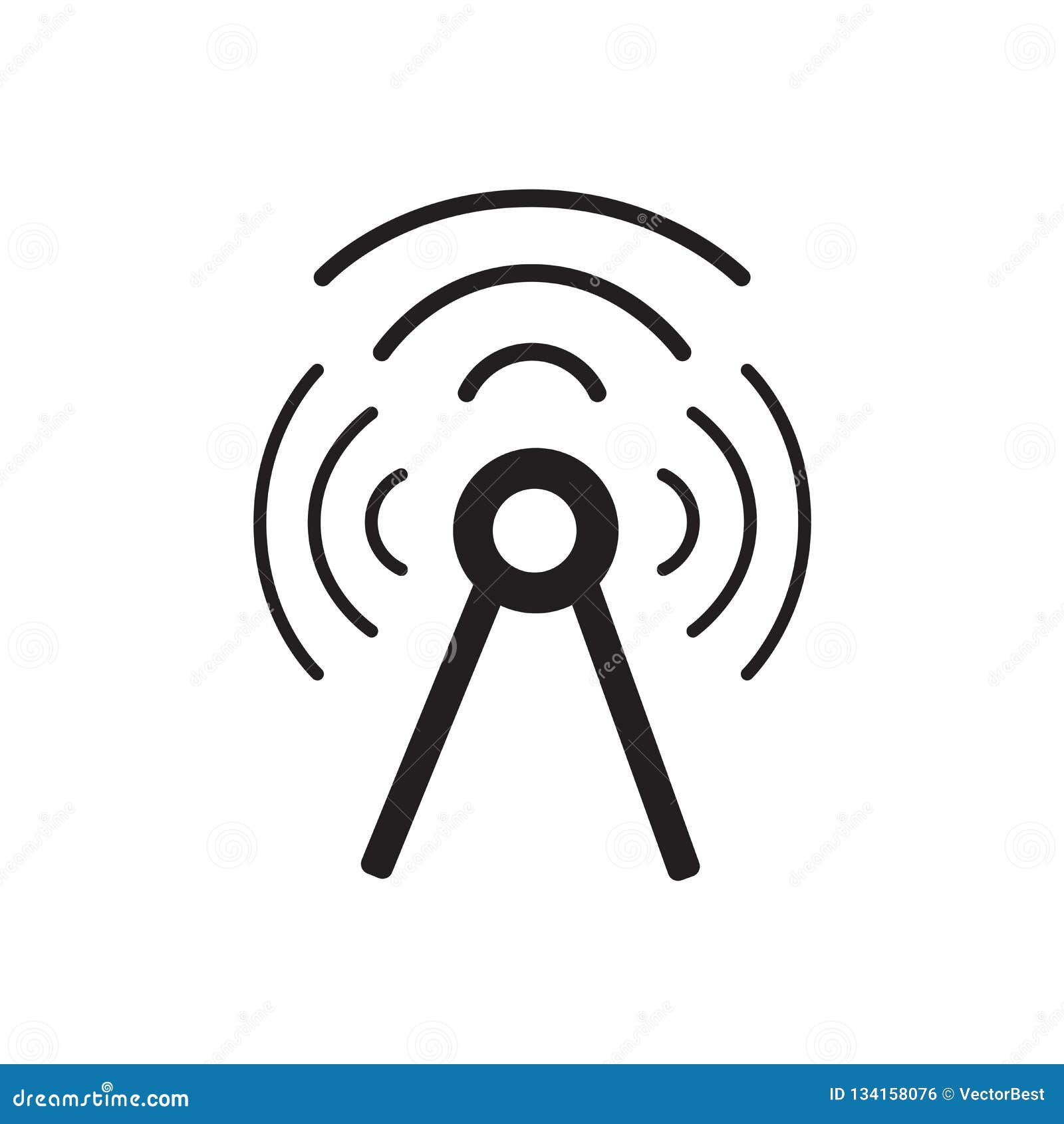 Antenna Icon Vector Sign and Symbol Isolated on White Background Stock ...