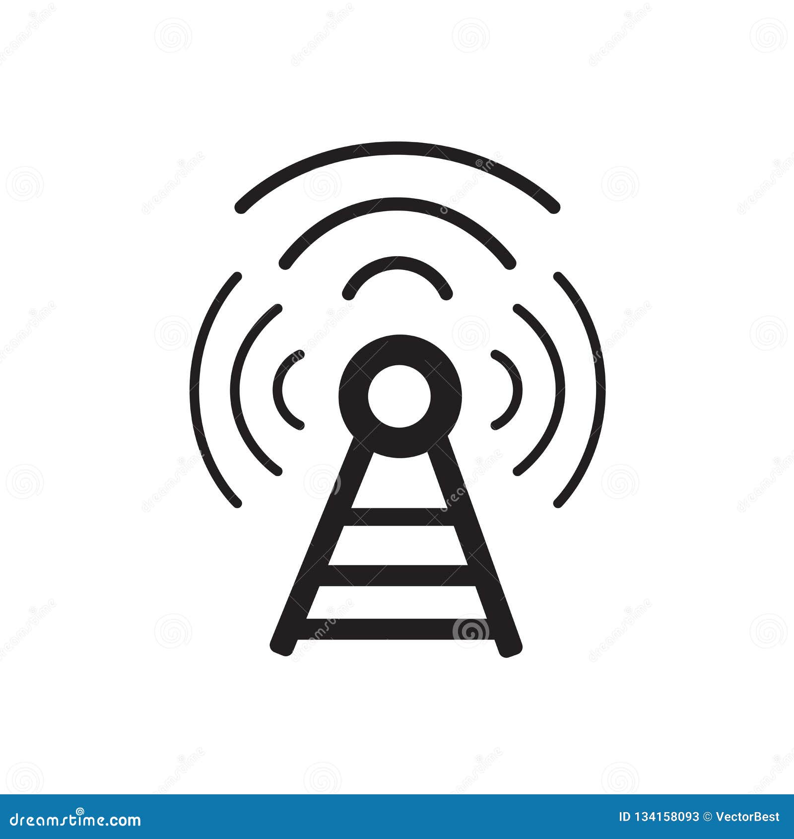 Antenna Icon Vector Sign and Symbol Isolated on White Background Stock ...