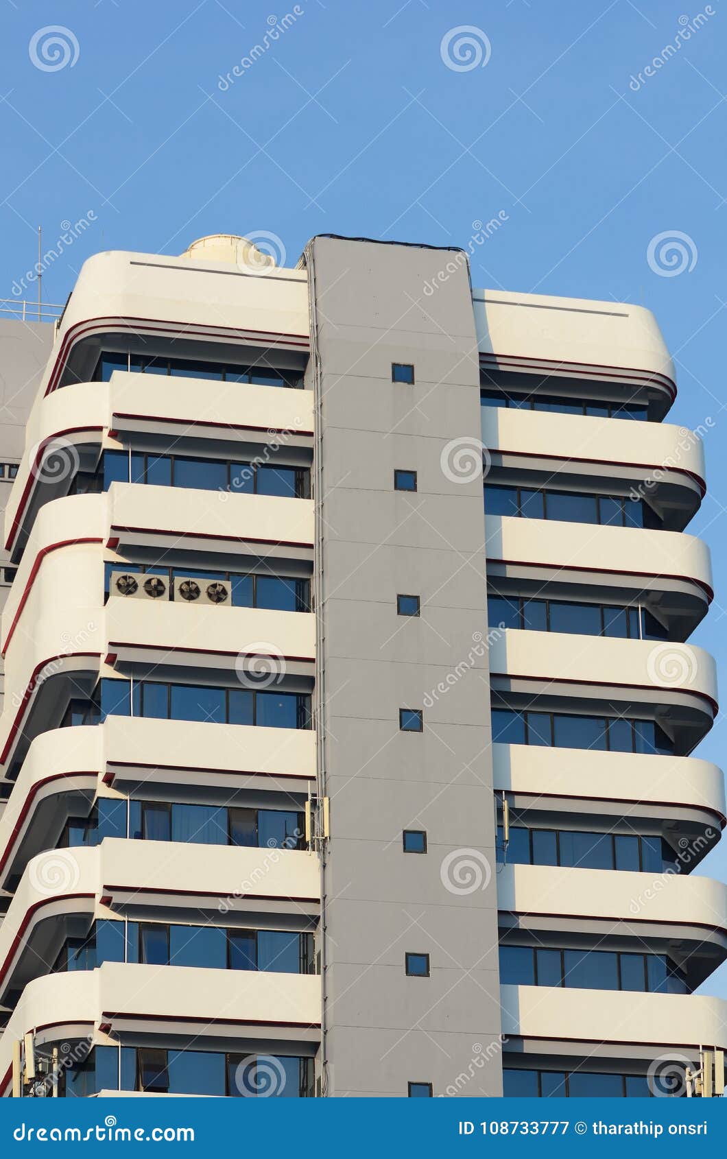 Wireless Communication System on a Tall Building Stock Image - Image of ...
