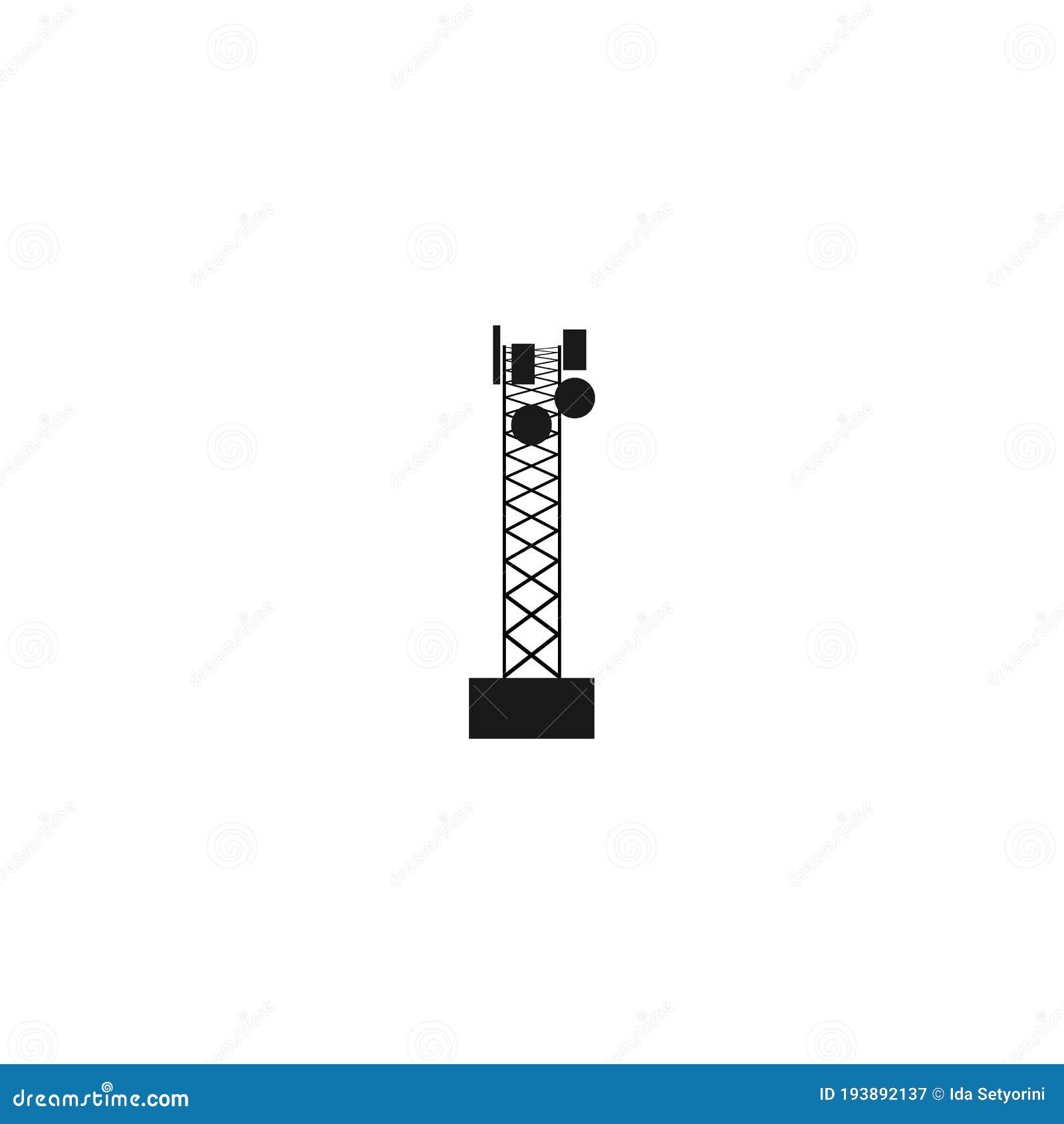 Antenna logo stock vector. Illustration of network, blue - 193892137