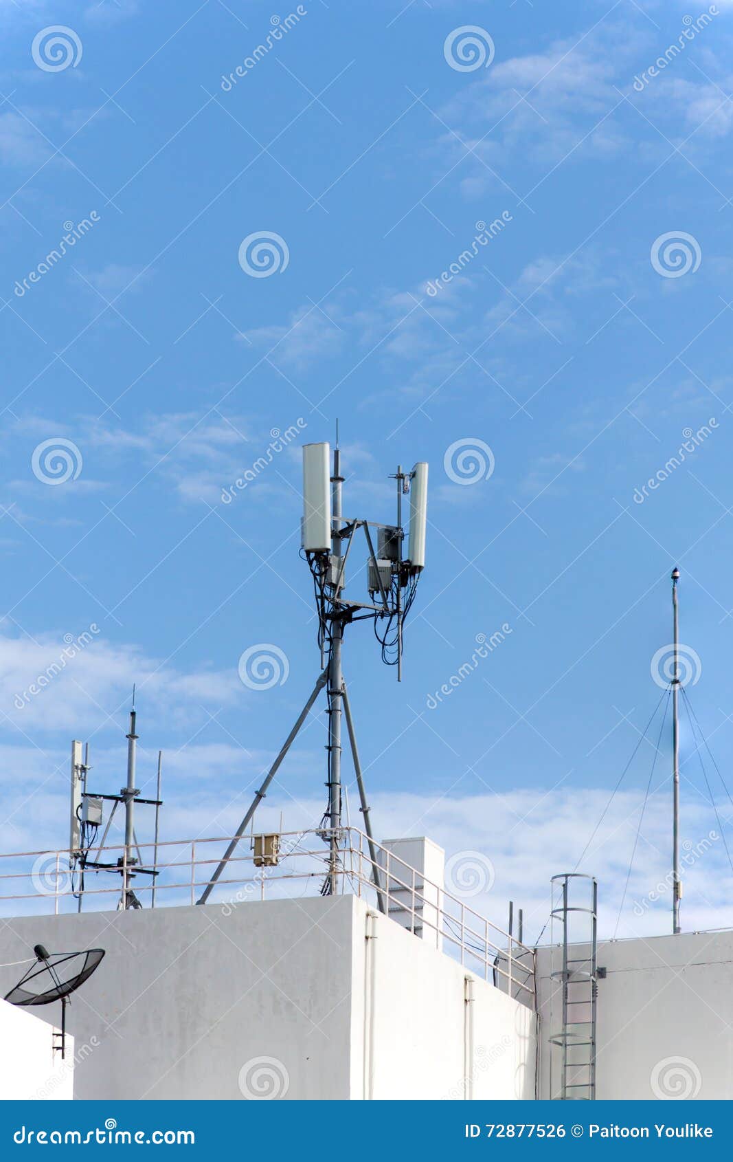 Antenna Mobile Communication Stock Photo - Image of radio ...