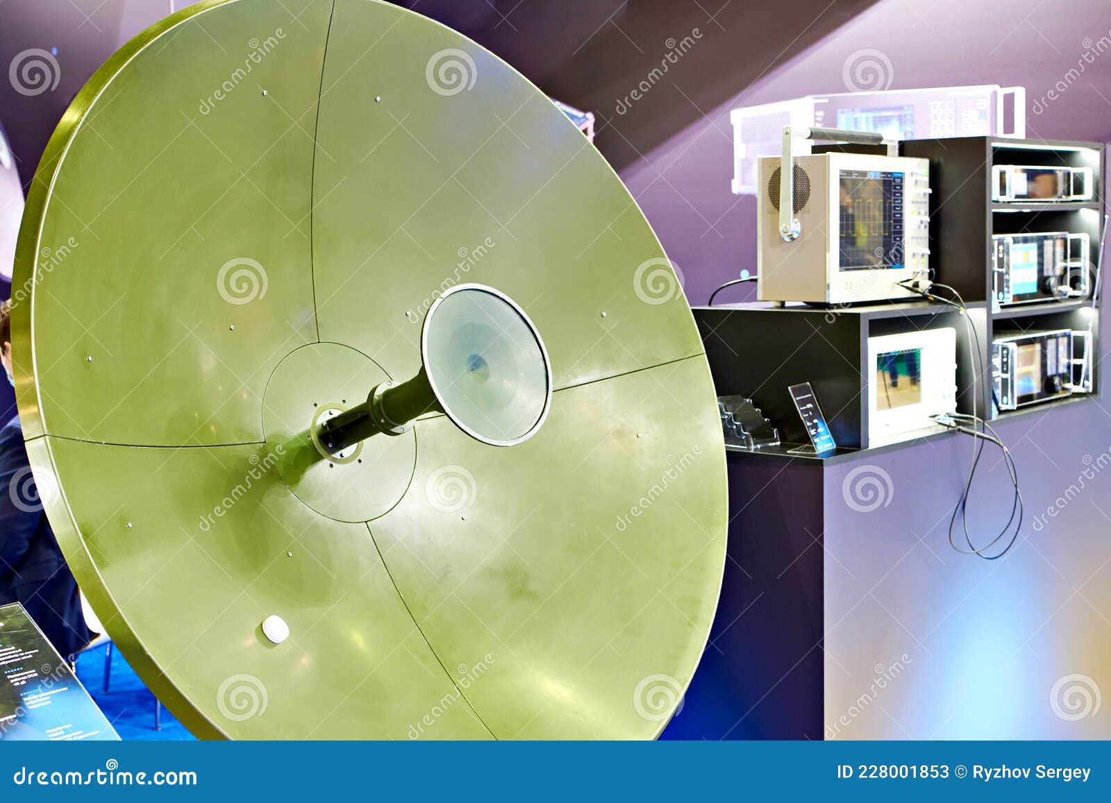Antenna for Mobile Satellite Communication Stations Stock Image - Image ...