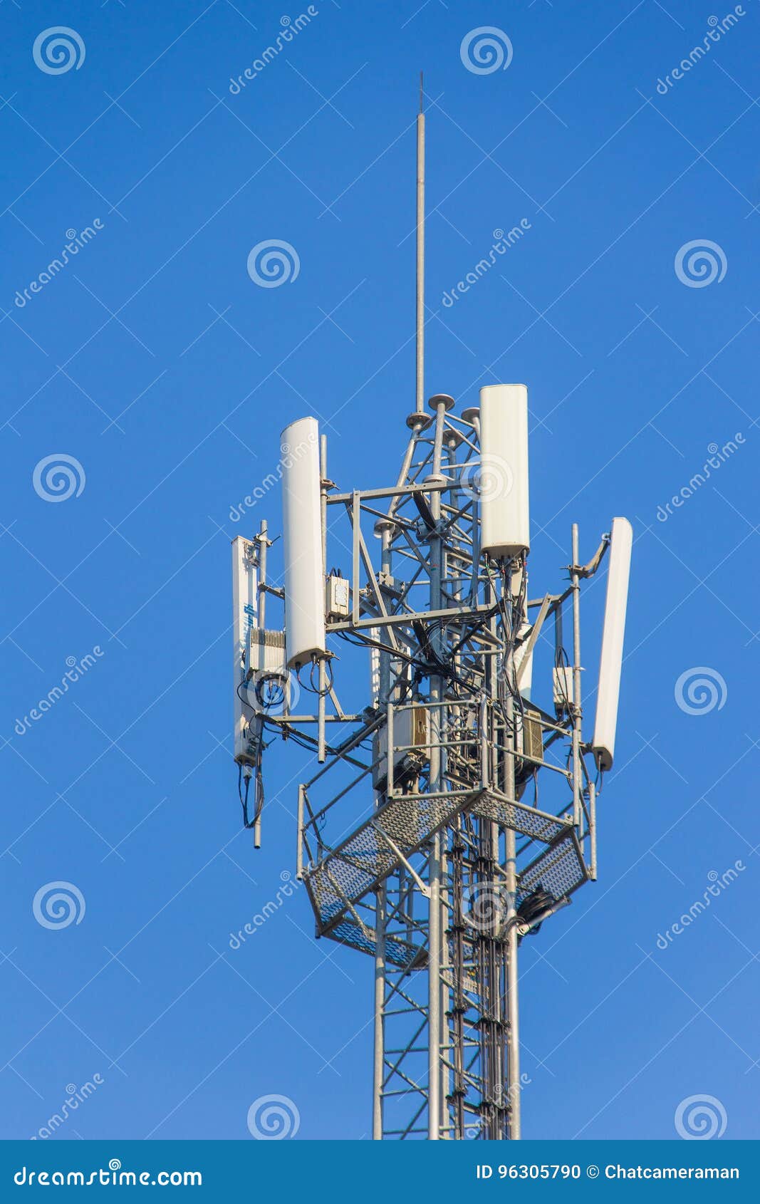 Antenna of Mobile Transmitter Stock Photo - Image of aerial, cell: 96305790