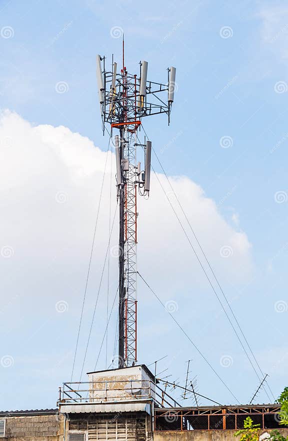Antenna repeater stock photo. Image of mobile, frequency - 34416126