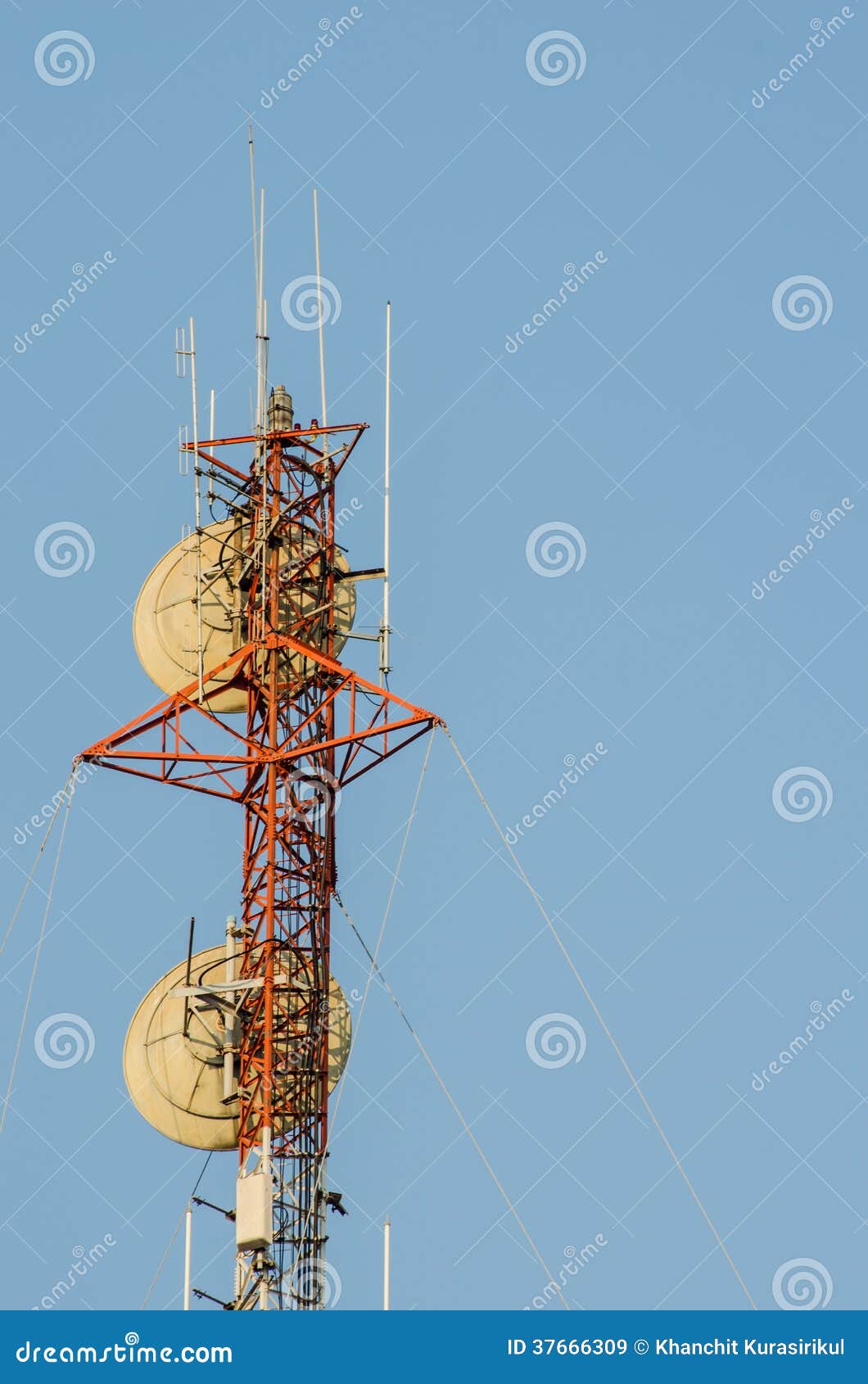 Antenna signal stock image. Image of empty, roof, cable - 37666309