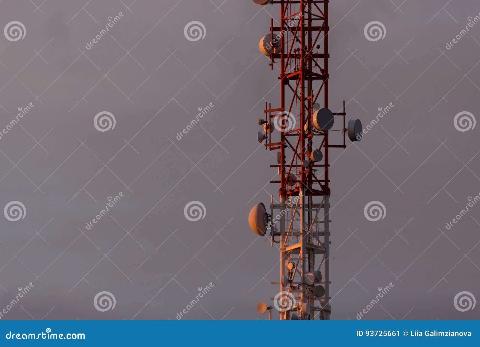 Antenna Tower,antenna Tower Building with the Blue Sky Stock Image ...