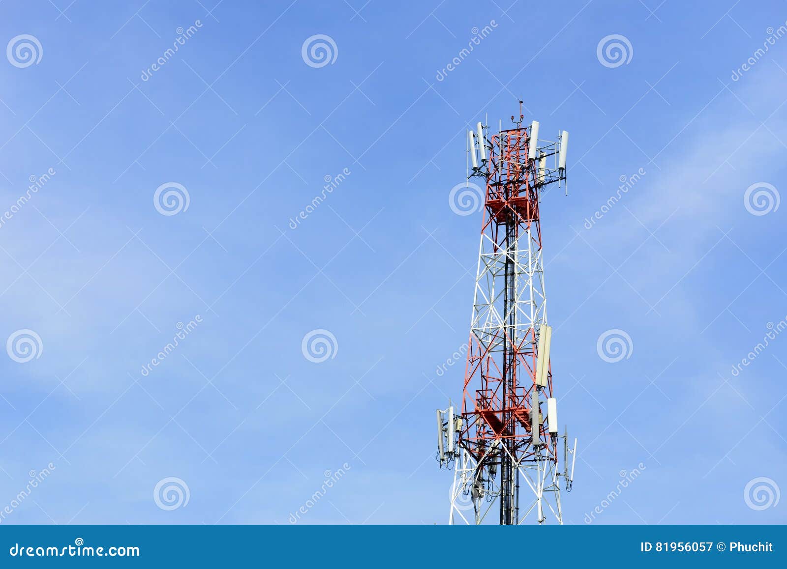 Antenna tower building stock image. Image of microwave - 81956057