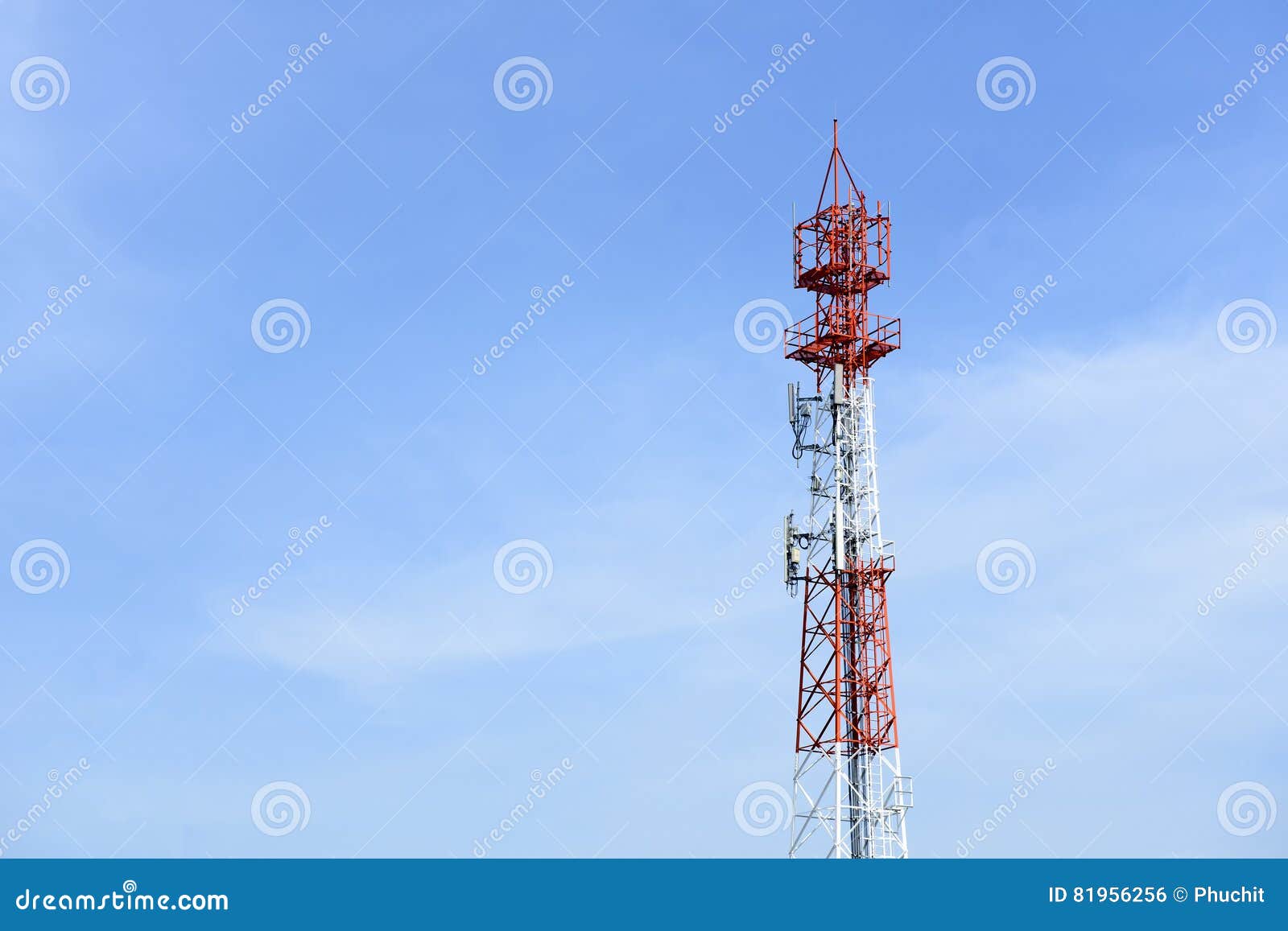 Antenna tower building stock photo. Image of power, receiver - 81956256