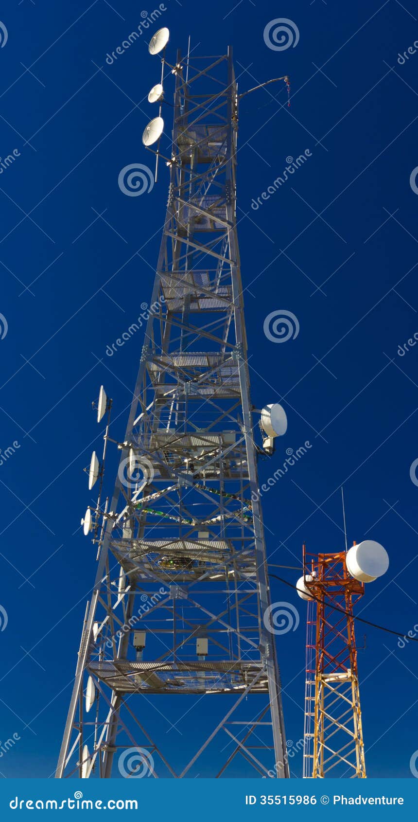 Antenna towers stock photo. Image of network, electric - 35515986