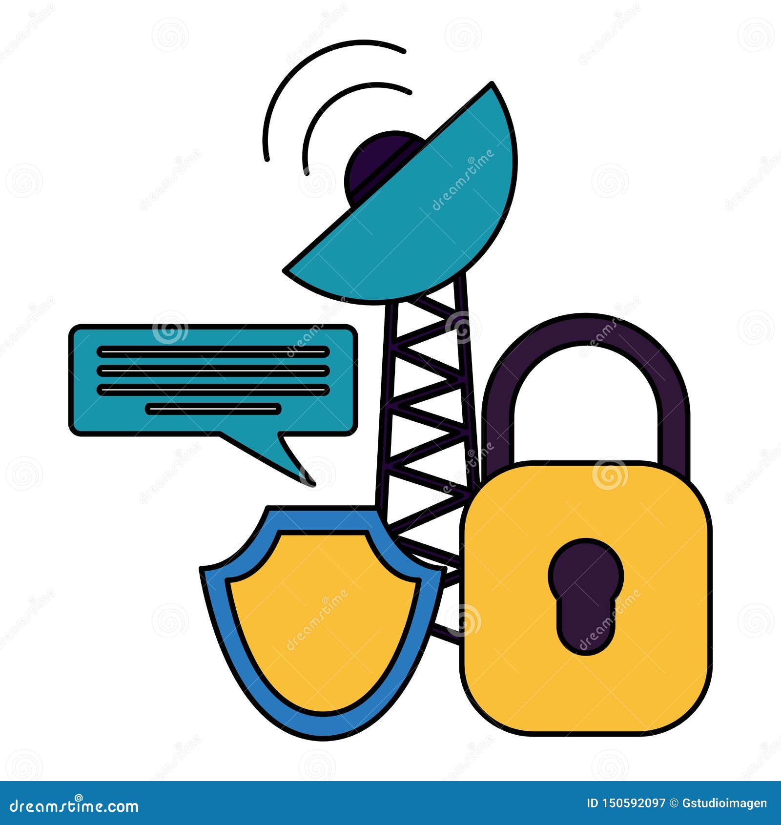 Antenna Transmission - Granite Icons Cartoon Vector | CartoonDealer.com ...