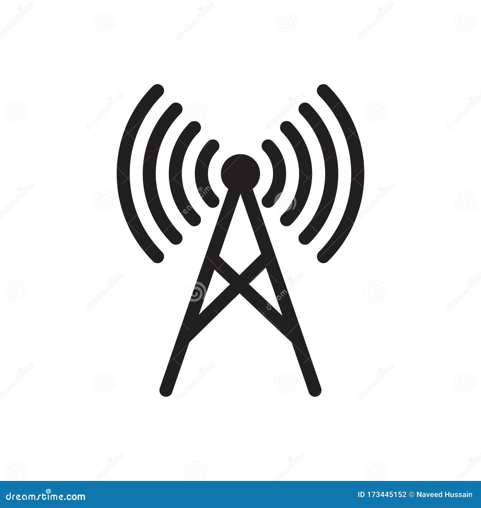 Antenna Vector Glyph Flat Icon Stock Vector - Illustration of symbol ...