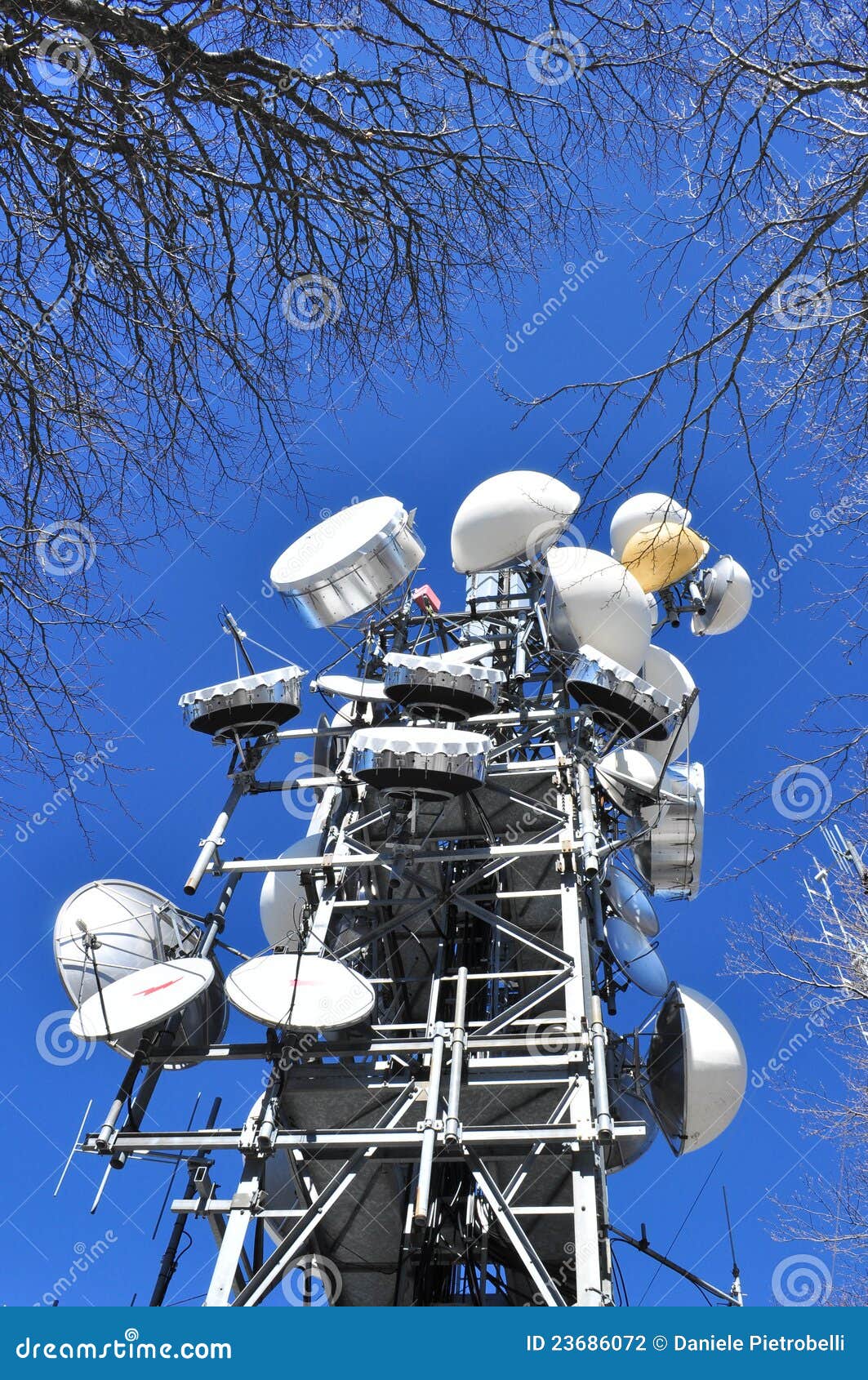 Antennas for Telecommunications Stock Photo - Image of broadcasting ...