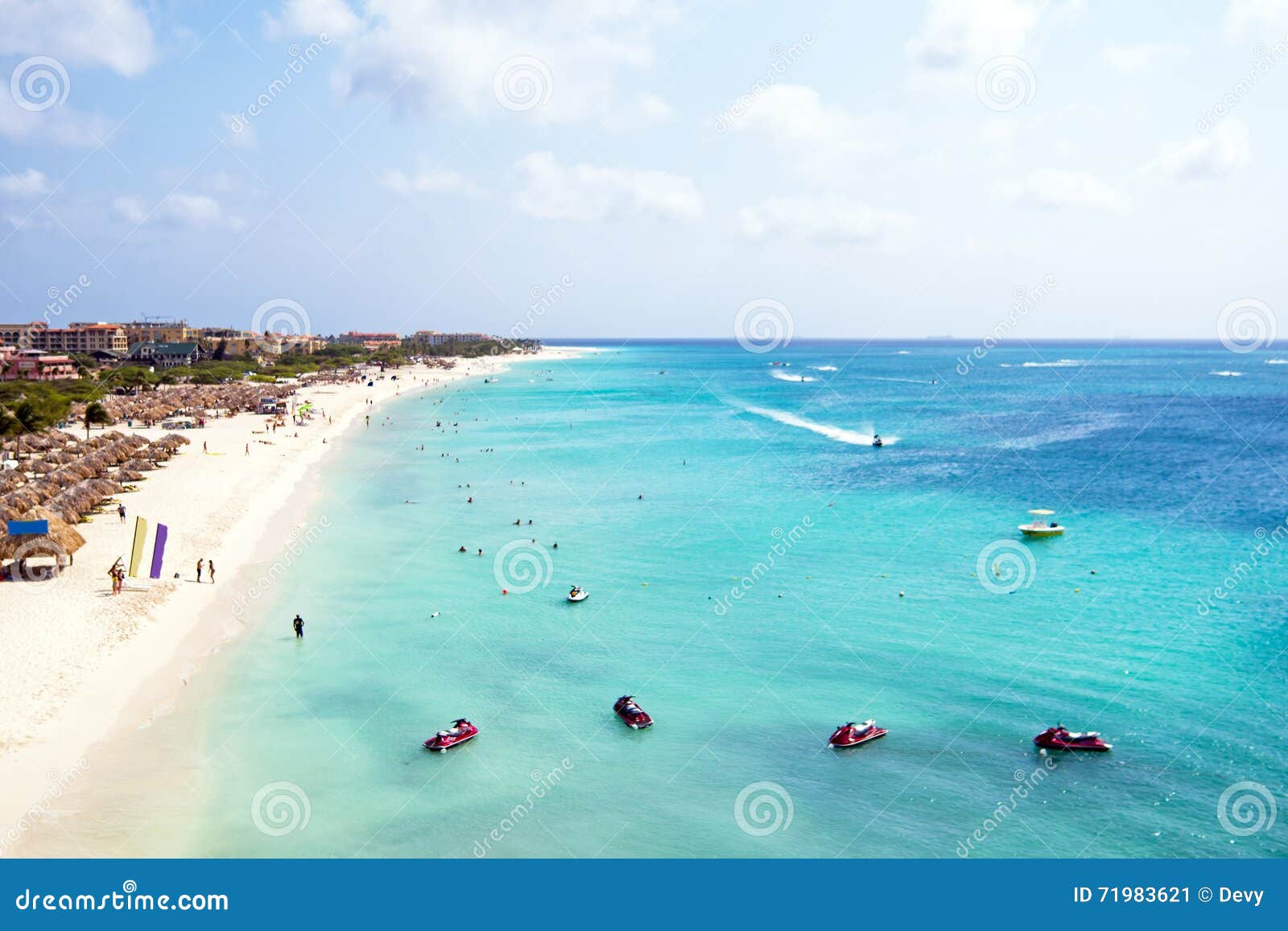 Antenne Von Eagle-Strand Auf Aruba-Insel Stockbild - Bild von tourismus ...