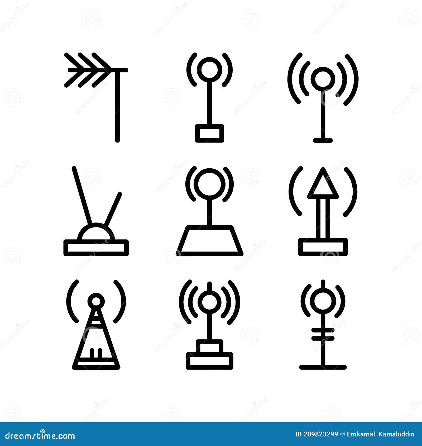 Antennensymbole Oder Logo-Symbol-Symbol Vektor Abbildung - Illustration ...